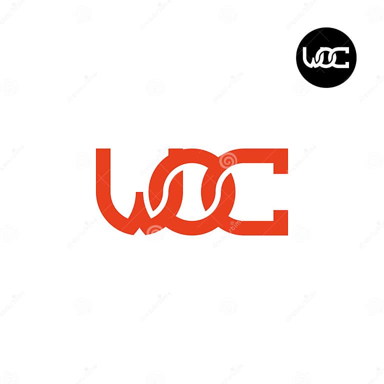 Letter WOC Monogram Logo Design Stock Illustration - Illustration of ...