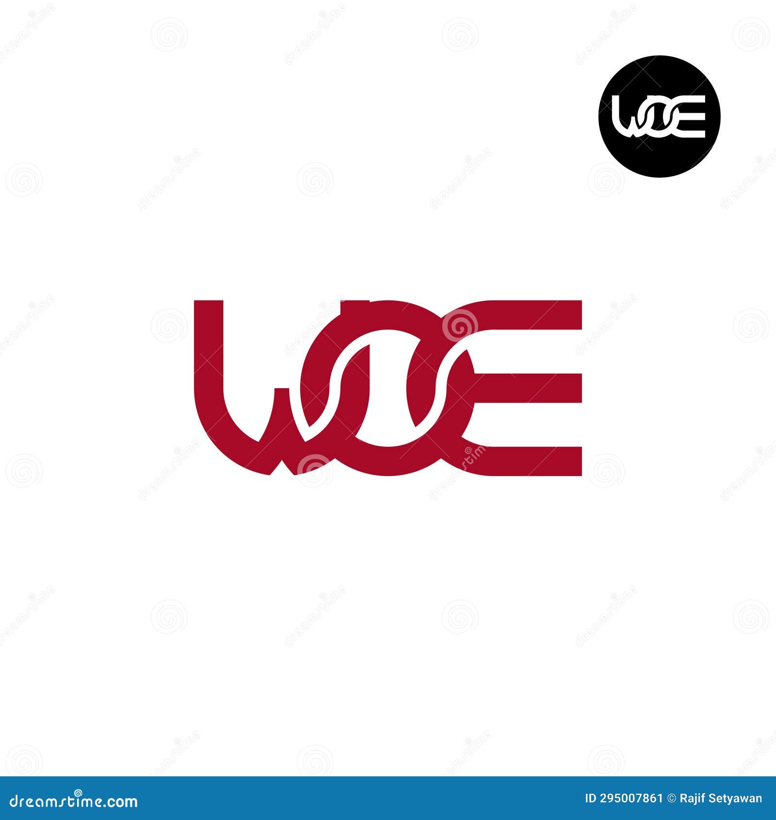 Letter WOE Monogram Logo Design Stock Vector - Illustration of letter ...