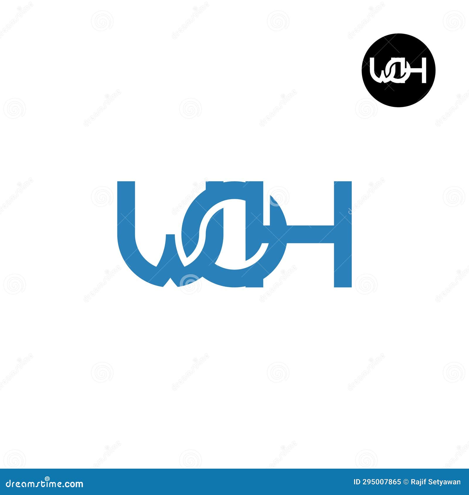 Letter WOH Monogram Logo Design Stock Illustration - Illustration of ...