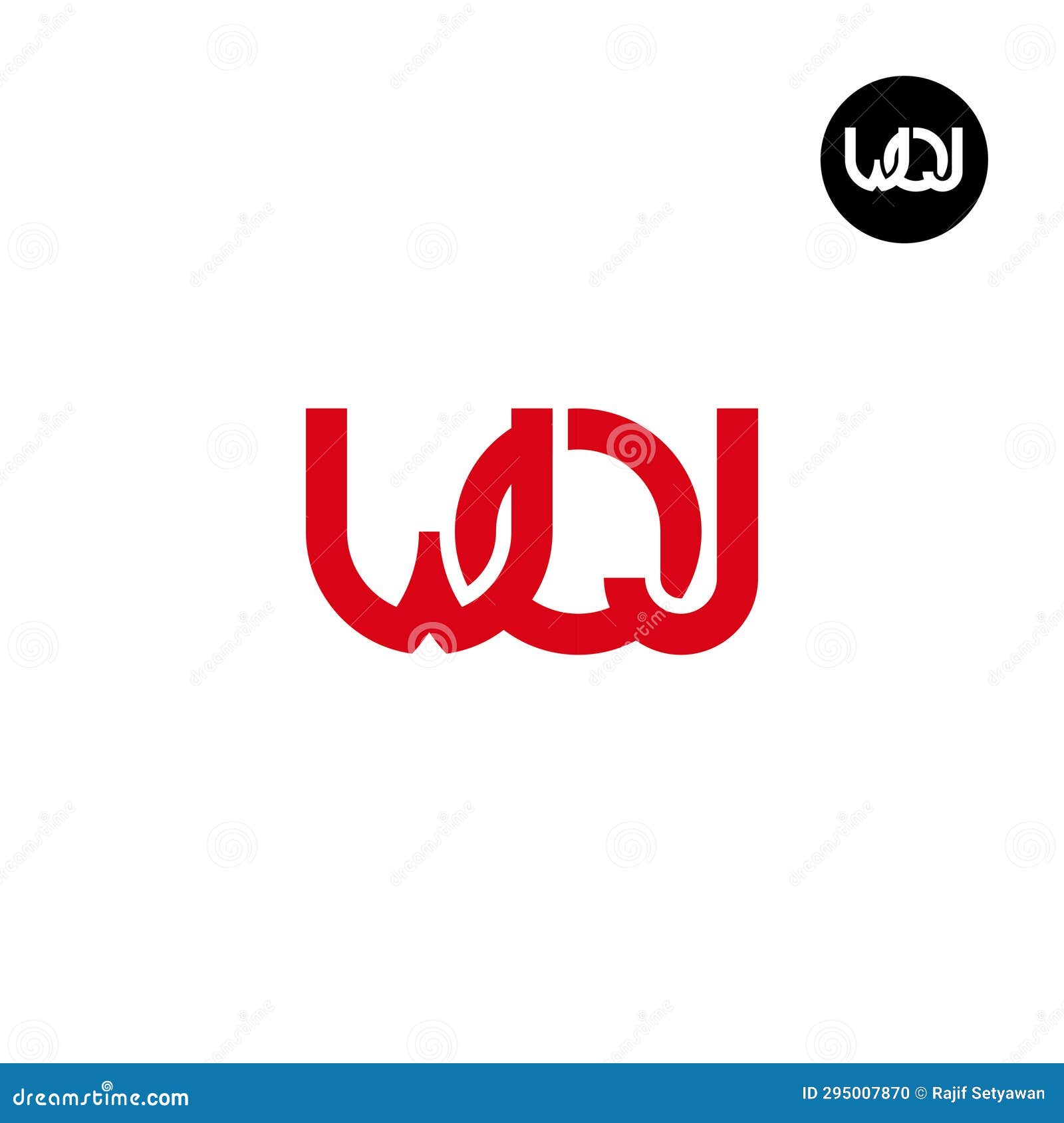 Letter WOJ Monogram Logo Design Stock Illustration - Illustration of ...