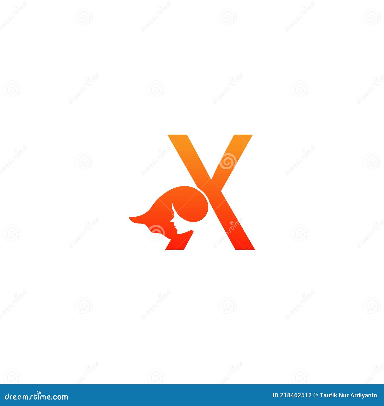 Letter X with Woman Face Logo Icon Design Vector Stock Vector ...