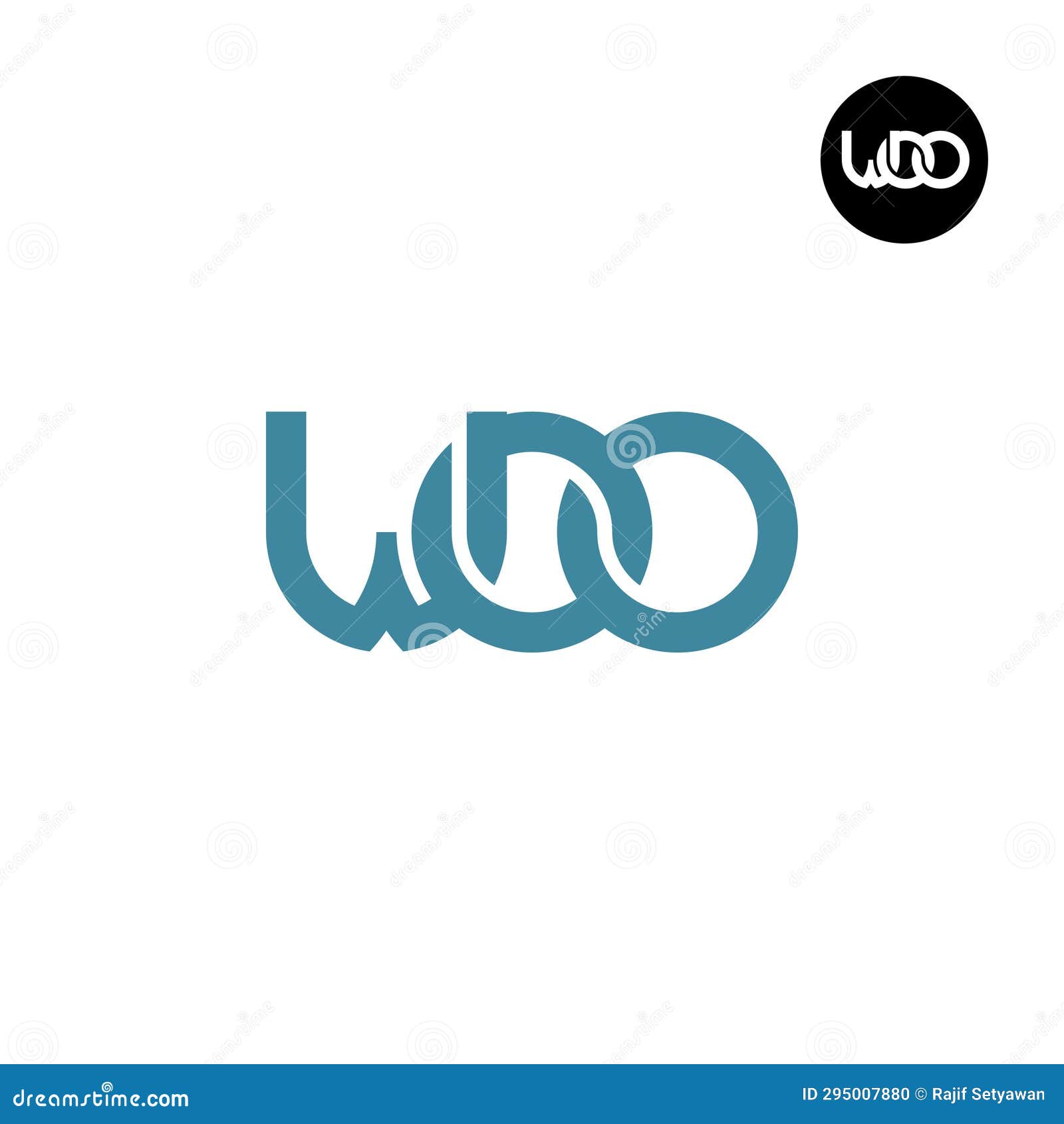 Letter WOO Monogram Logo Design Vector Illustration | CartoonDealer.com ...