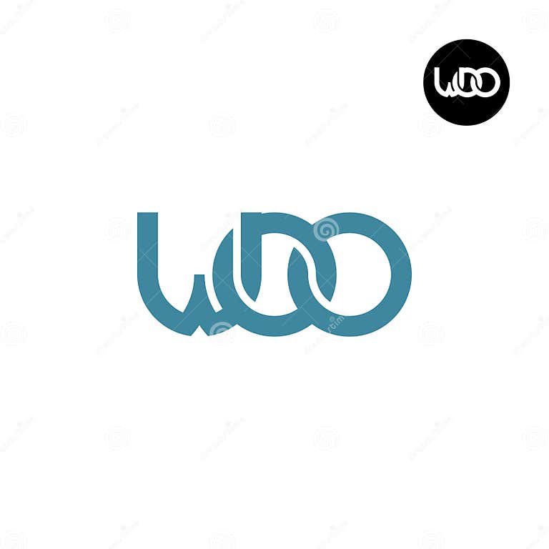 Letter WOO Monogram Logo Design Stock Vector - Illustration of names ...