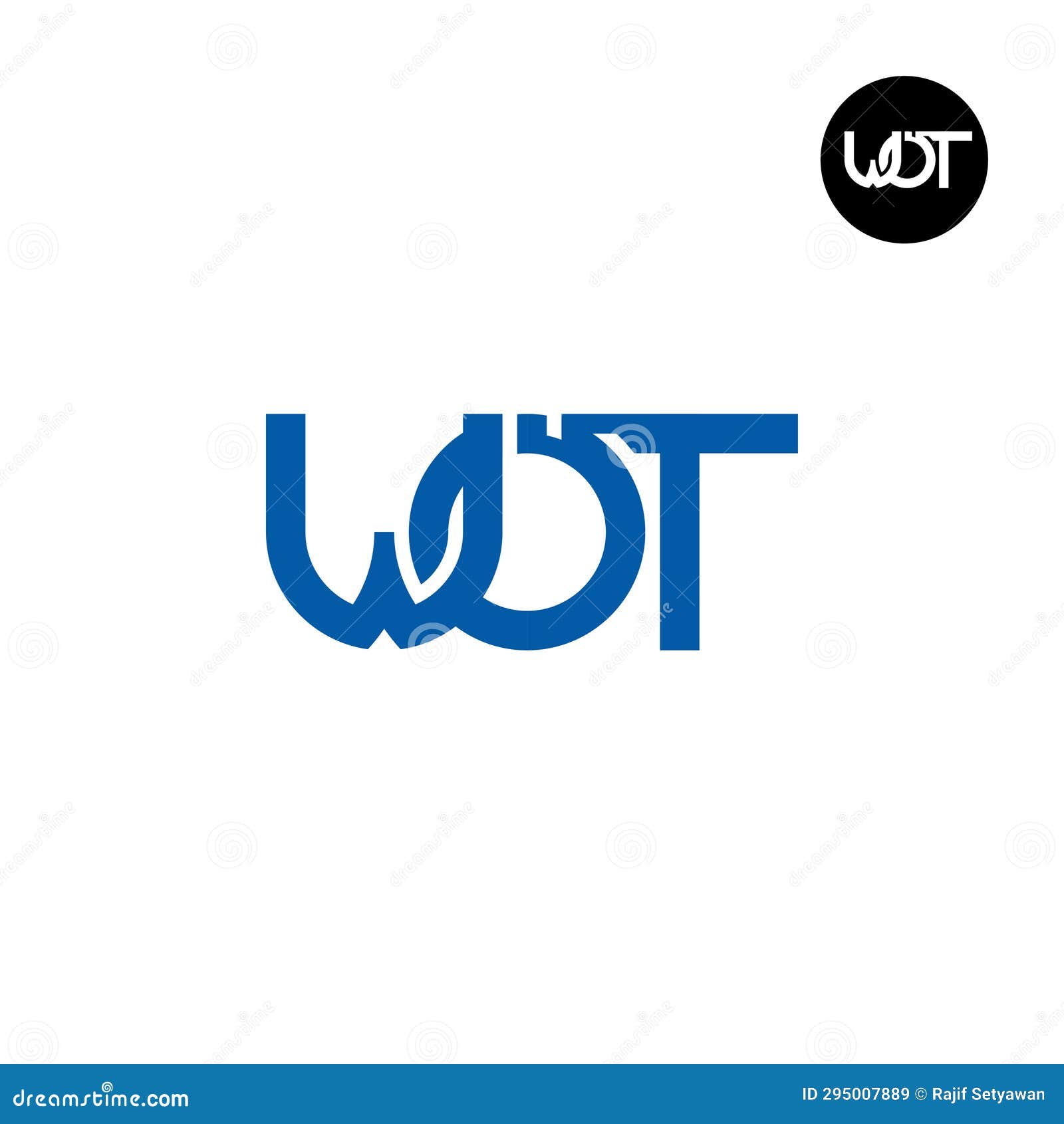 Letter WOT Monogram Logo Design Stock Vector - Illustration of brand ...