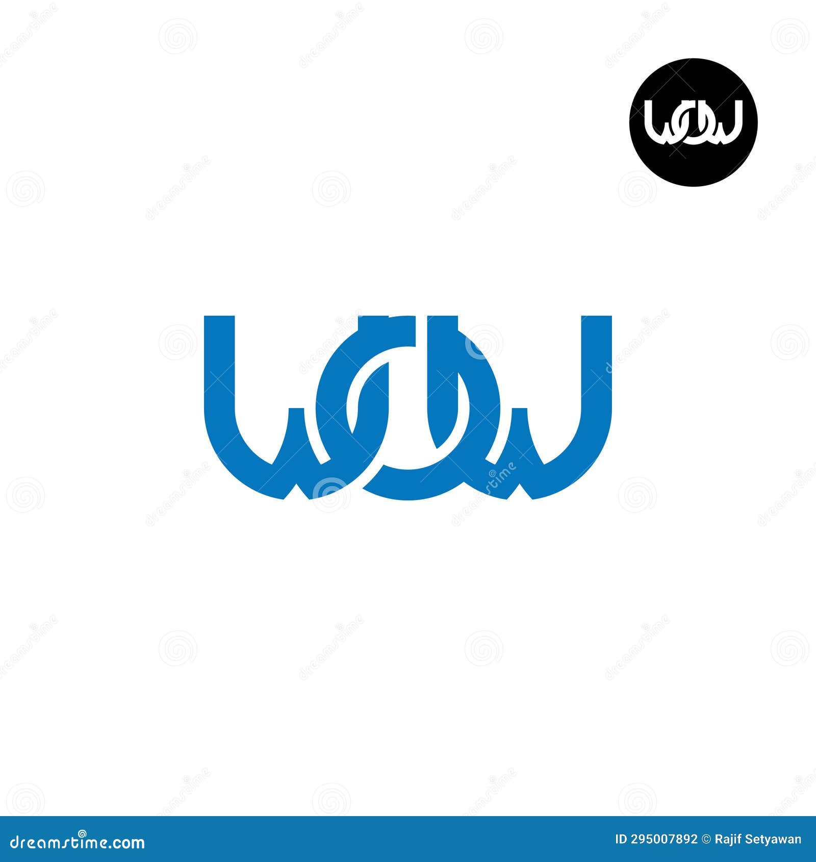 Letter WOW Monogram Logo Design Stock Illustration - Illustration of ...