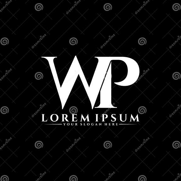 Letter WP Simple Monogram Logo Icon Design. Stock Vector - Illustration ...