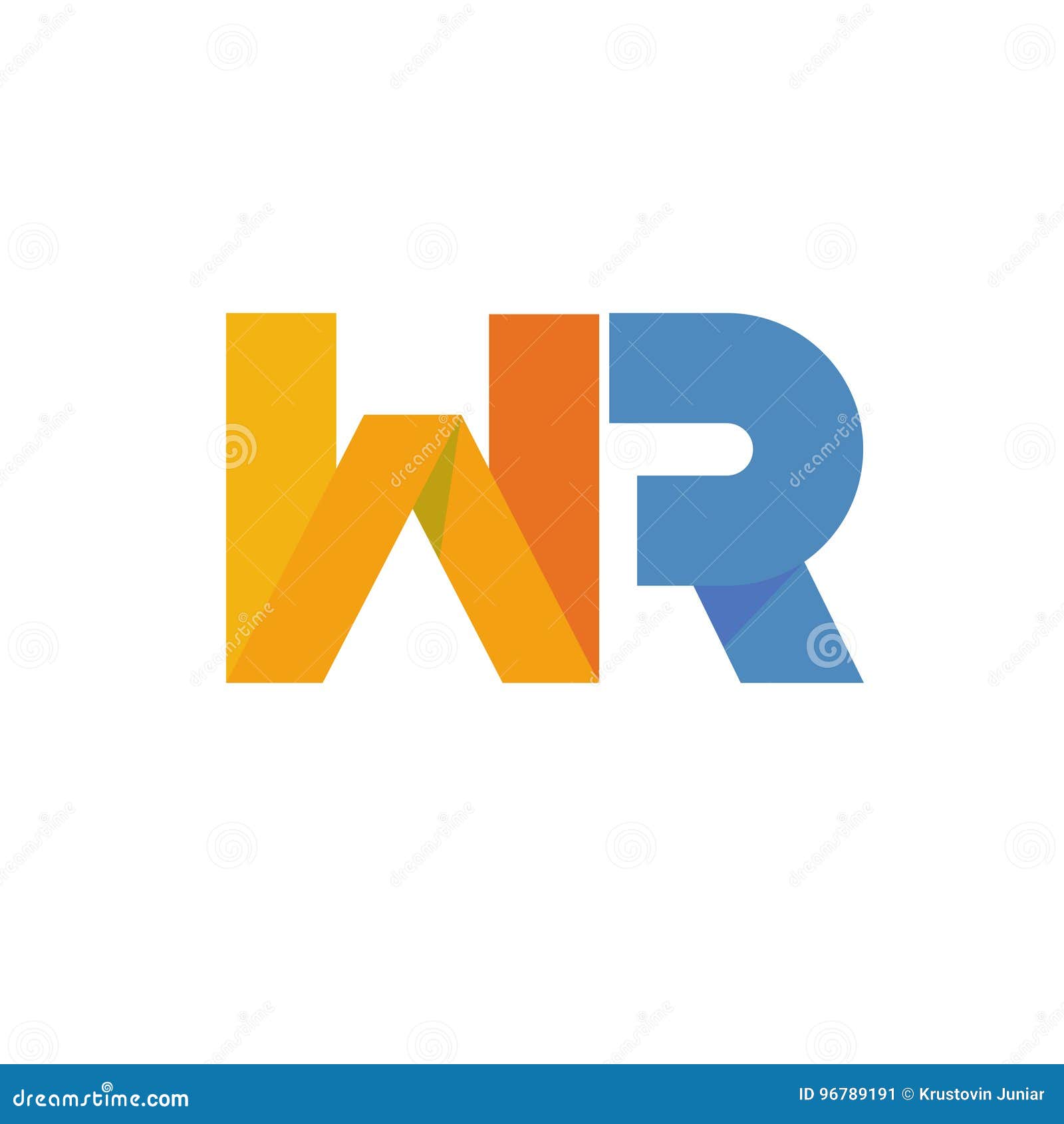 Letter WR logo stock vector. Illustration of letter, wash - 96789191
