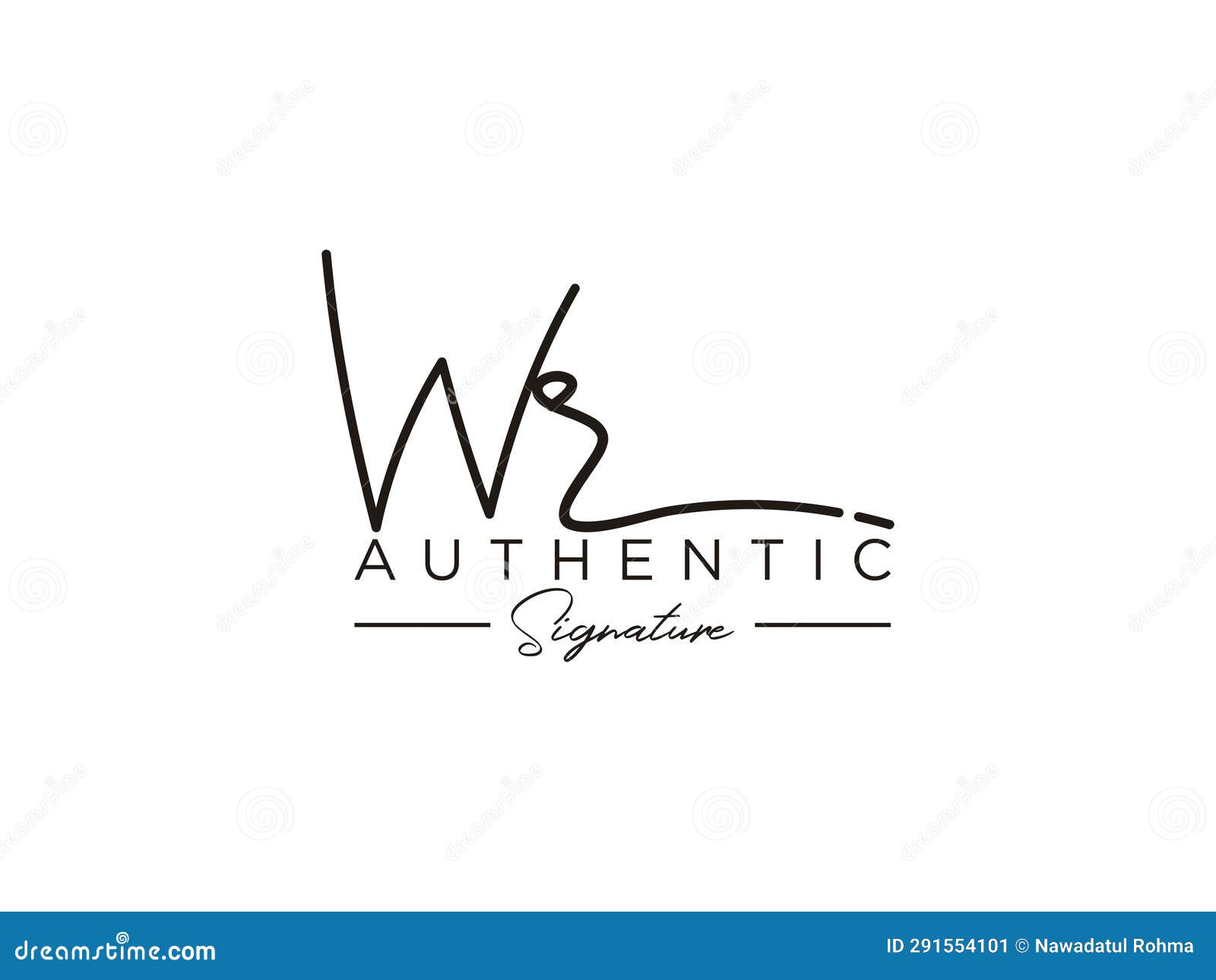 Letter WR Signature Logo Template Vector Stock Vector - Illustration of ...