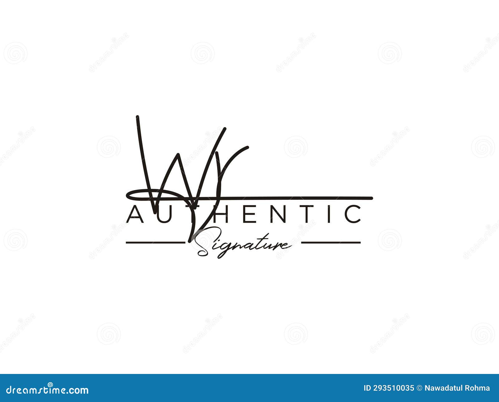 Letter WR Signature Logo Template Vector Stock Illustration ...