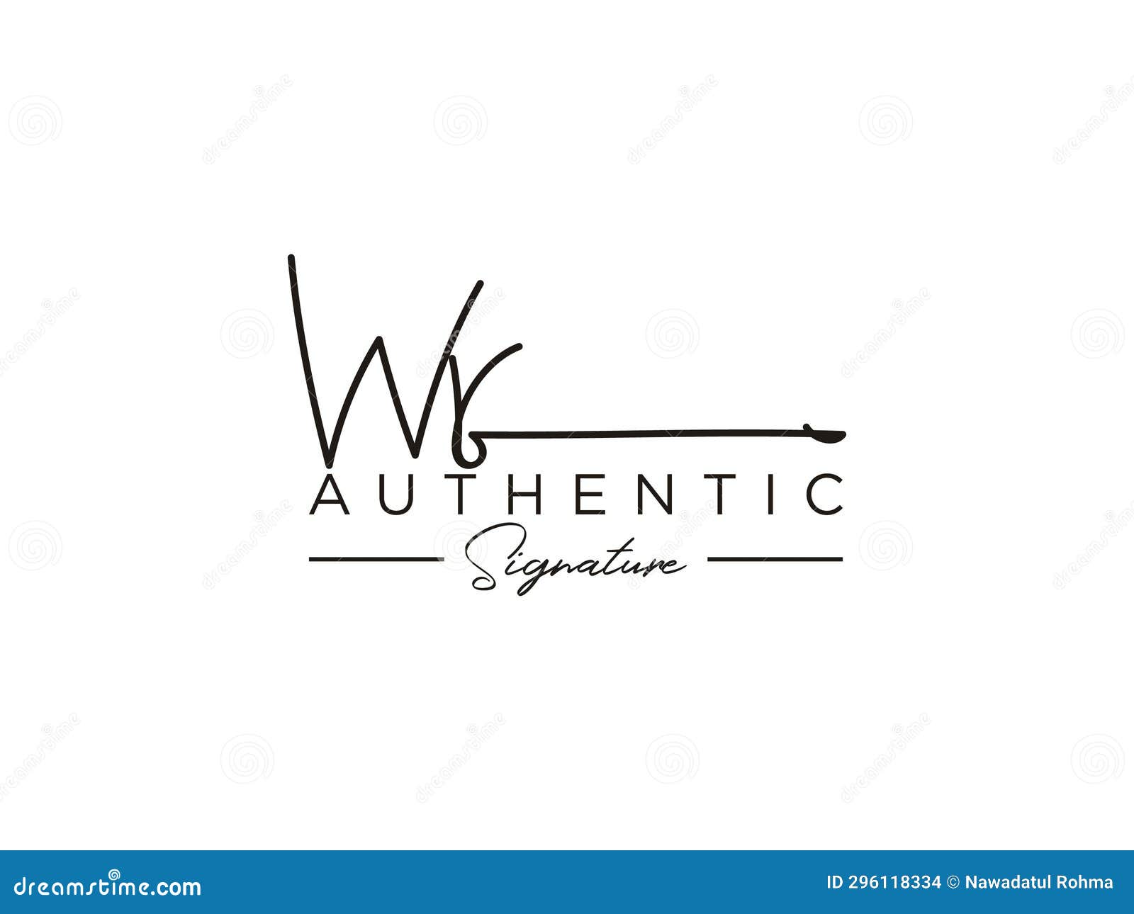 Letter WR Signature Logo Template Vector Stock Vector - Illustration of ...