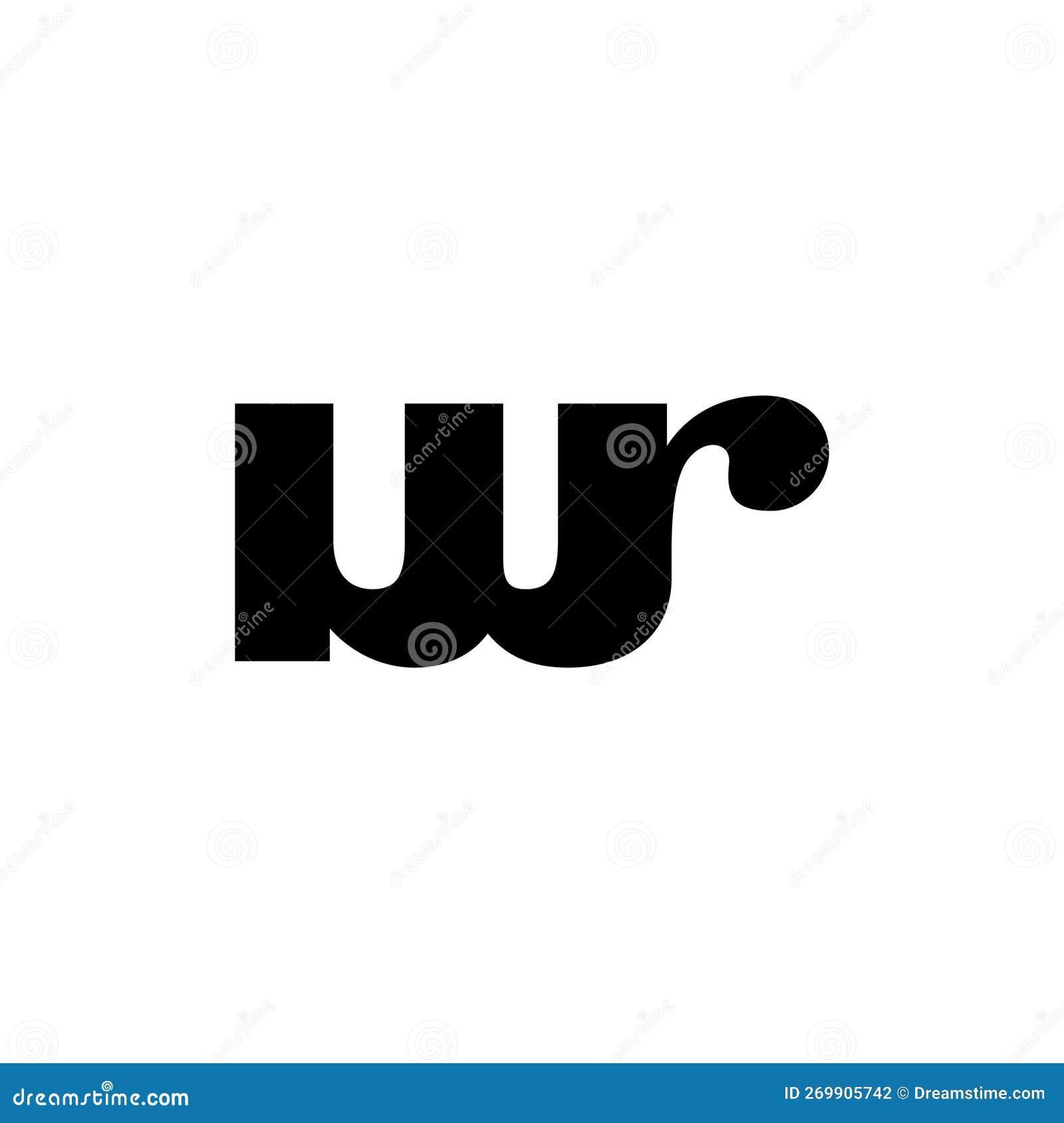 Letter WR Simple Logo Design Vector Stock Vector - Illustration of ...