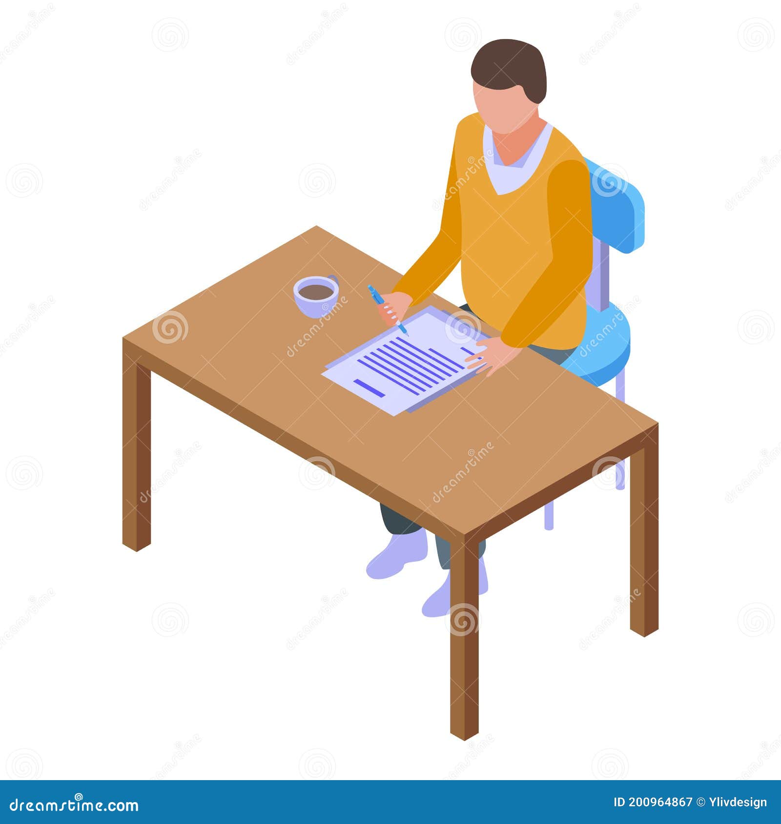 Letter Writing Icon, Isometric Style Stock Vector - Illustration of ...