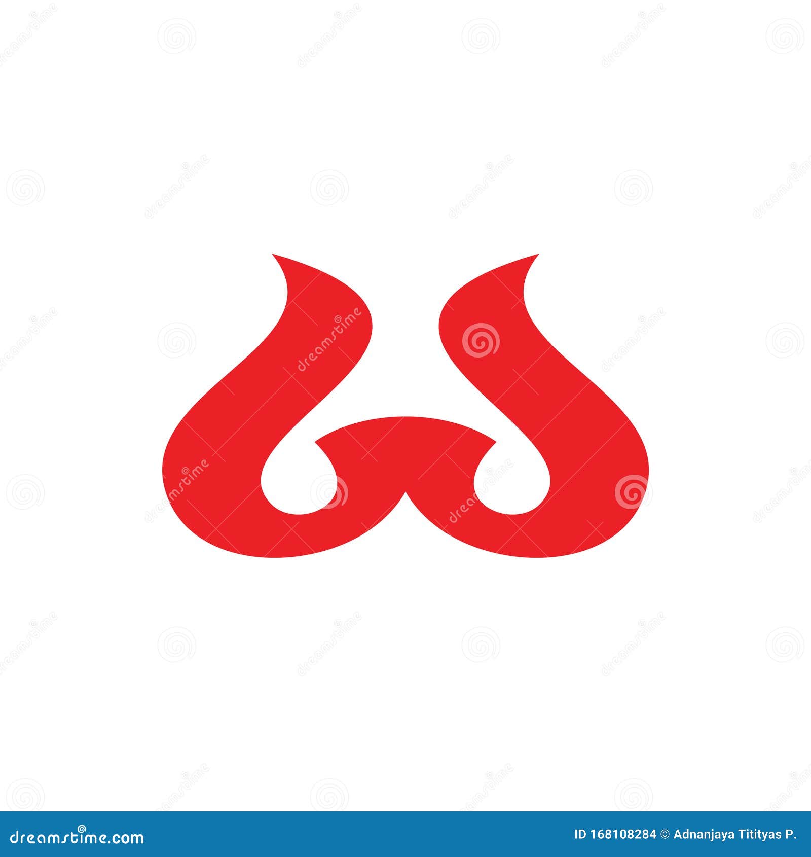 Letter Ws Curves Simple Logo Vector Stock Vector - Illustration of ...