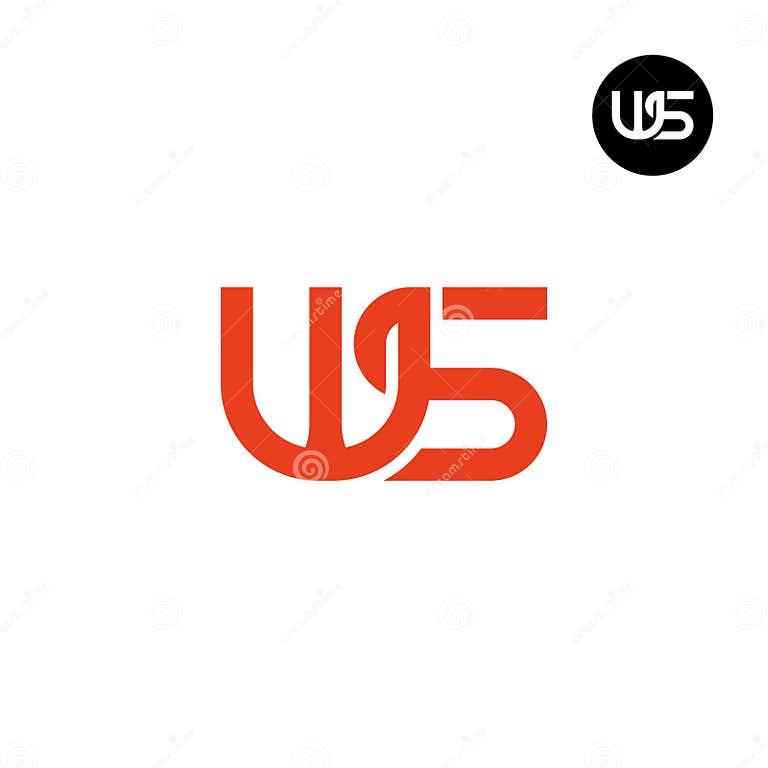 Letter WS Monogram Logo Design Stock Illustration - Illustration of ...