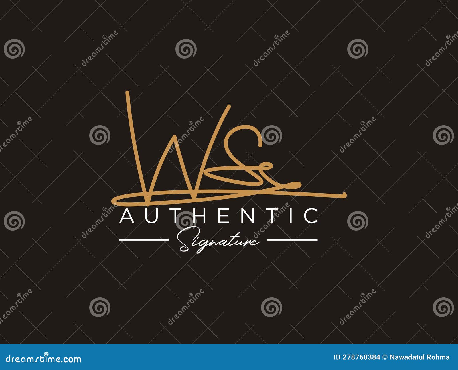 Letter WS Signature Logo Template Vector Stock Vector - Illustration of ...