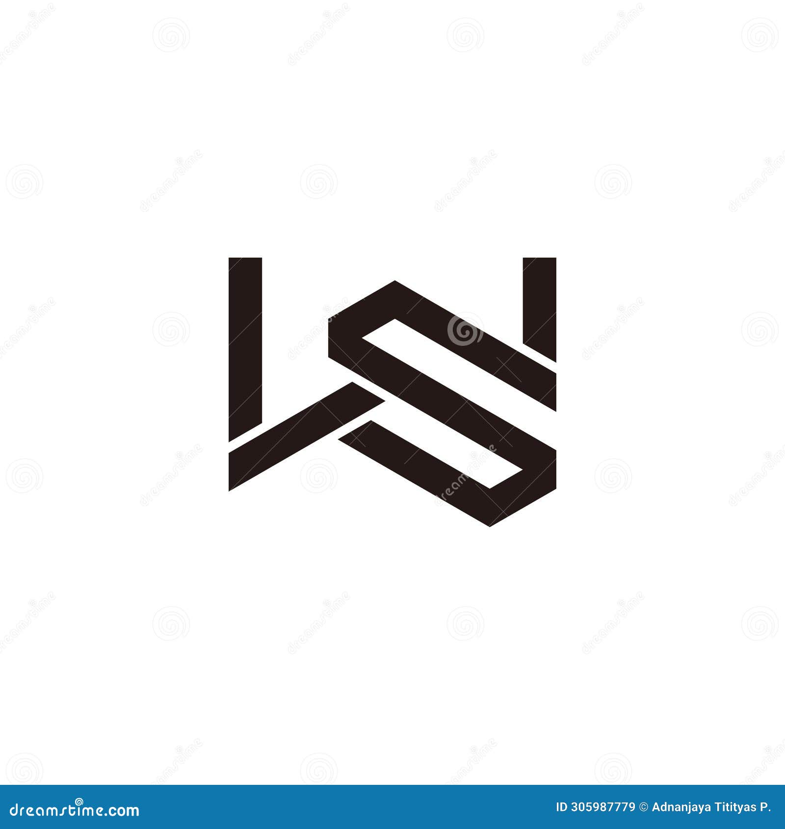 Letter Ws Simple Geometric Stripes Line Logo Vector Stock Vector ...