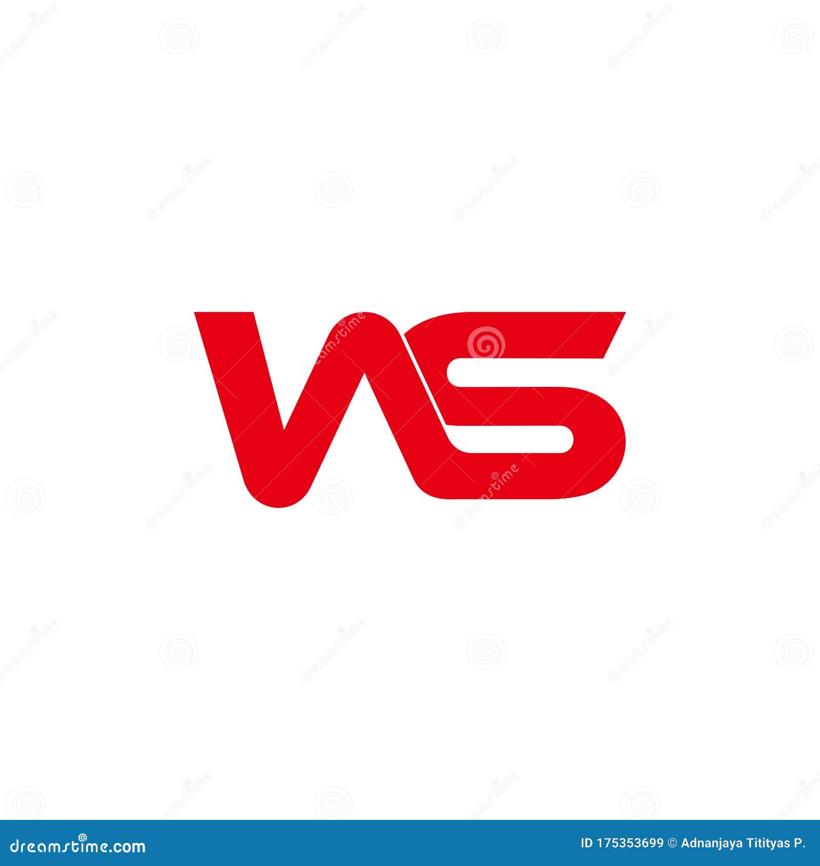 Letter Ws Simple Linked Overlapping Flat Design Symbol Logo Vector ...