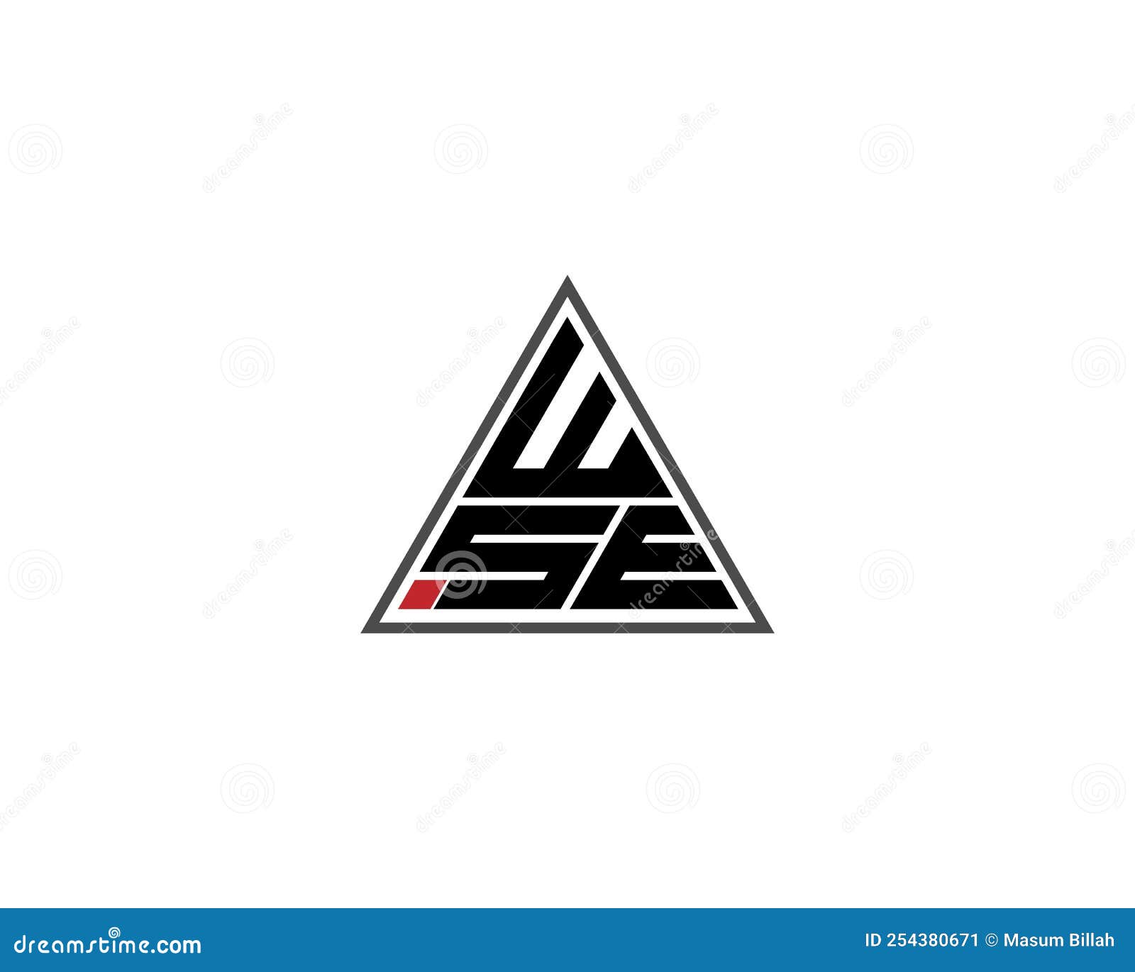 Letter WSE, SWE, ESW Logo Design with Triangle Shape. Stock Vector ...