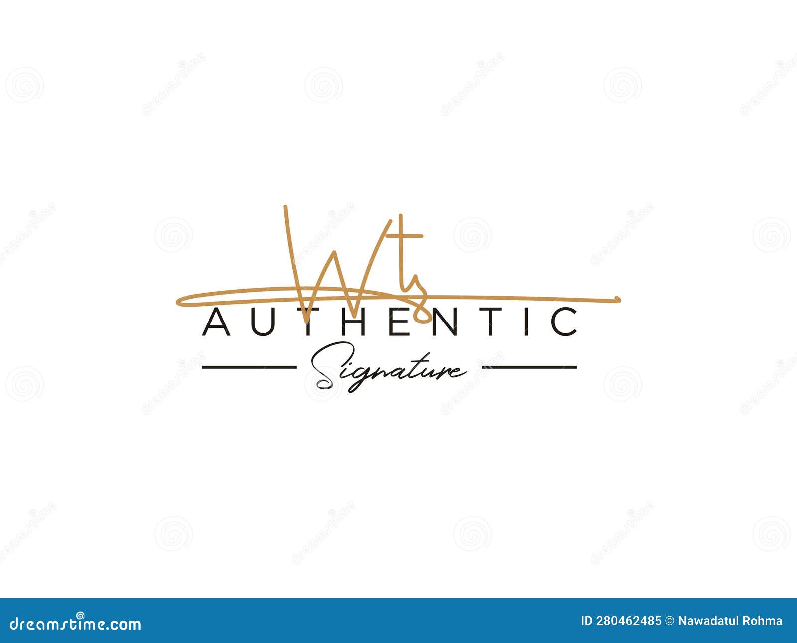 Letter WT Signature Logo Template Vector Stock Vector - Illustration of ...