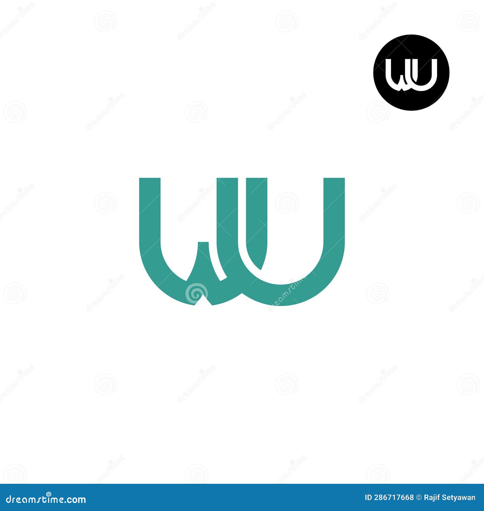 Letter WU Monogram Logo Design Vector Illustration | CartoonDealer.com ...