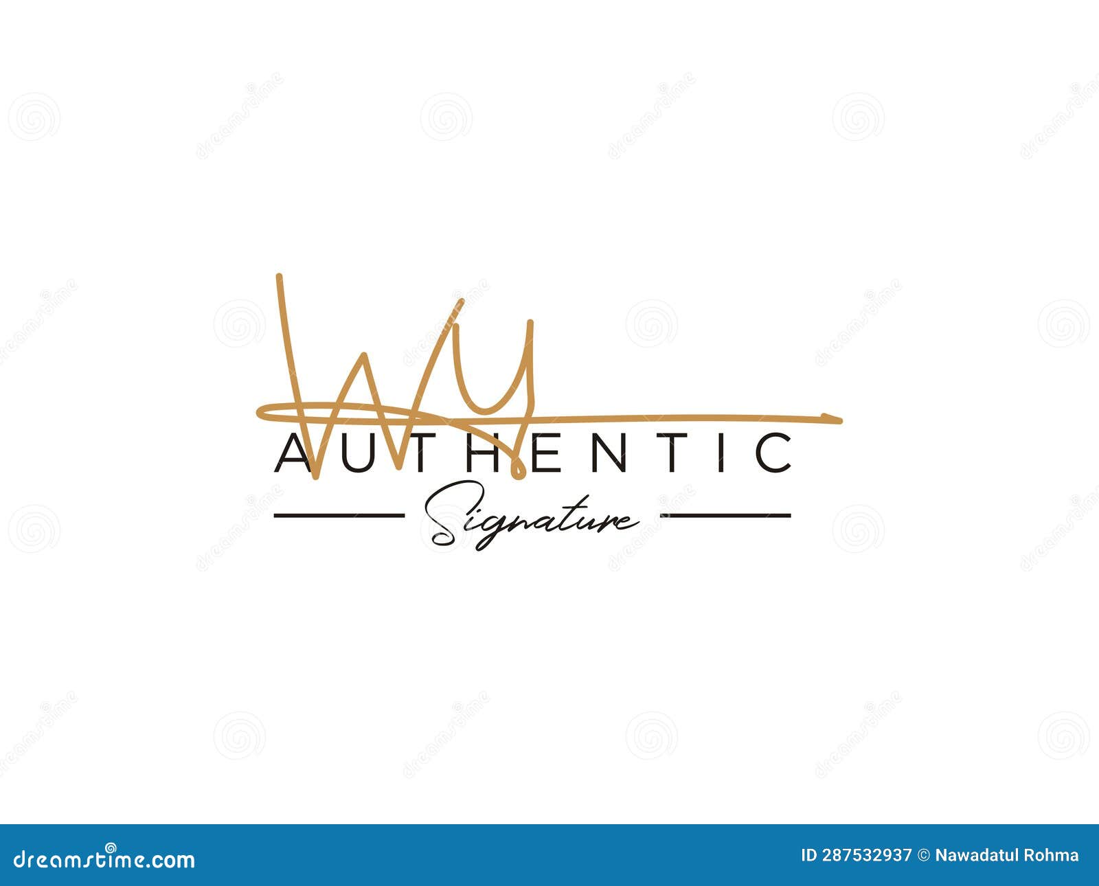 Letter WU Signature Logo Template Vector Stock Vector - Illustration of ...