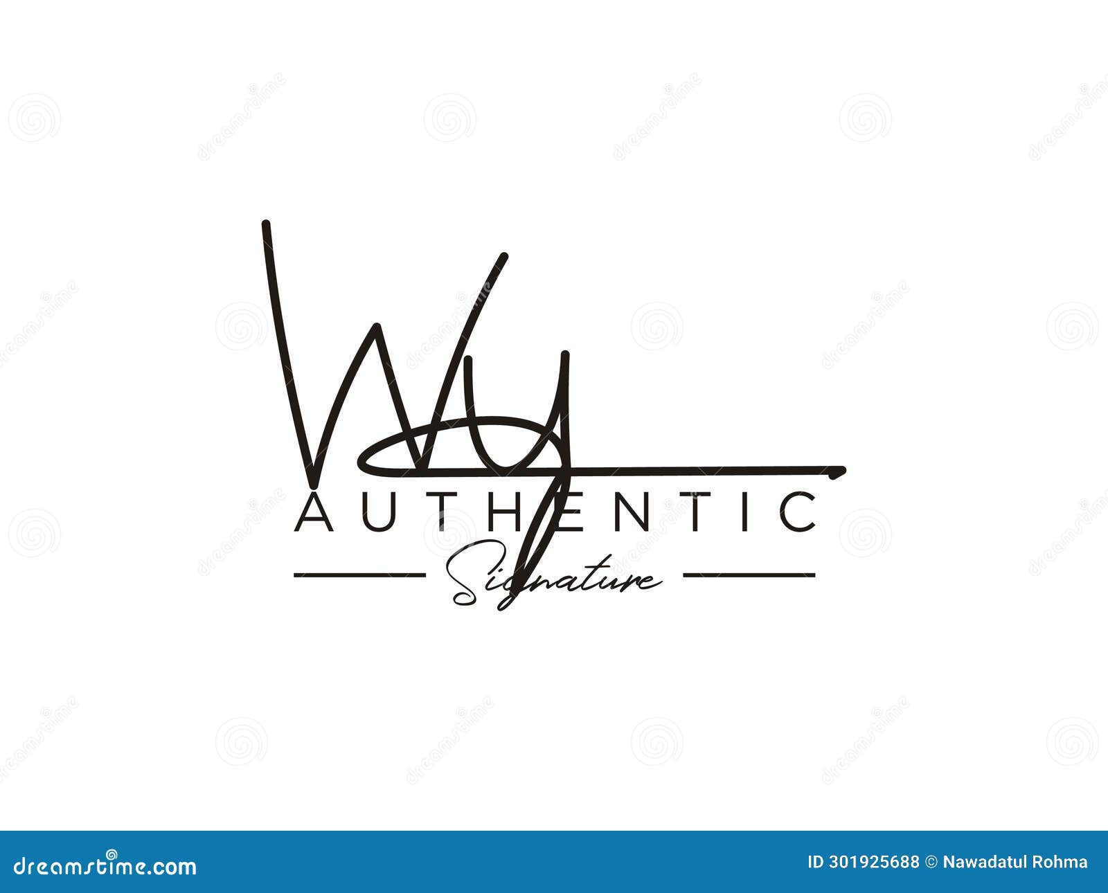 Letter WU Signature Logo Template Vector Stock Vector - Illustration of ...