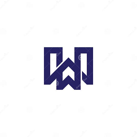 Letter Ww Linked Infinity Line Geometric Logo Vector Stock Vector ...
