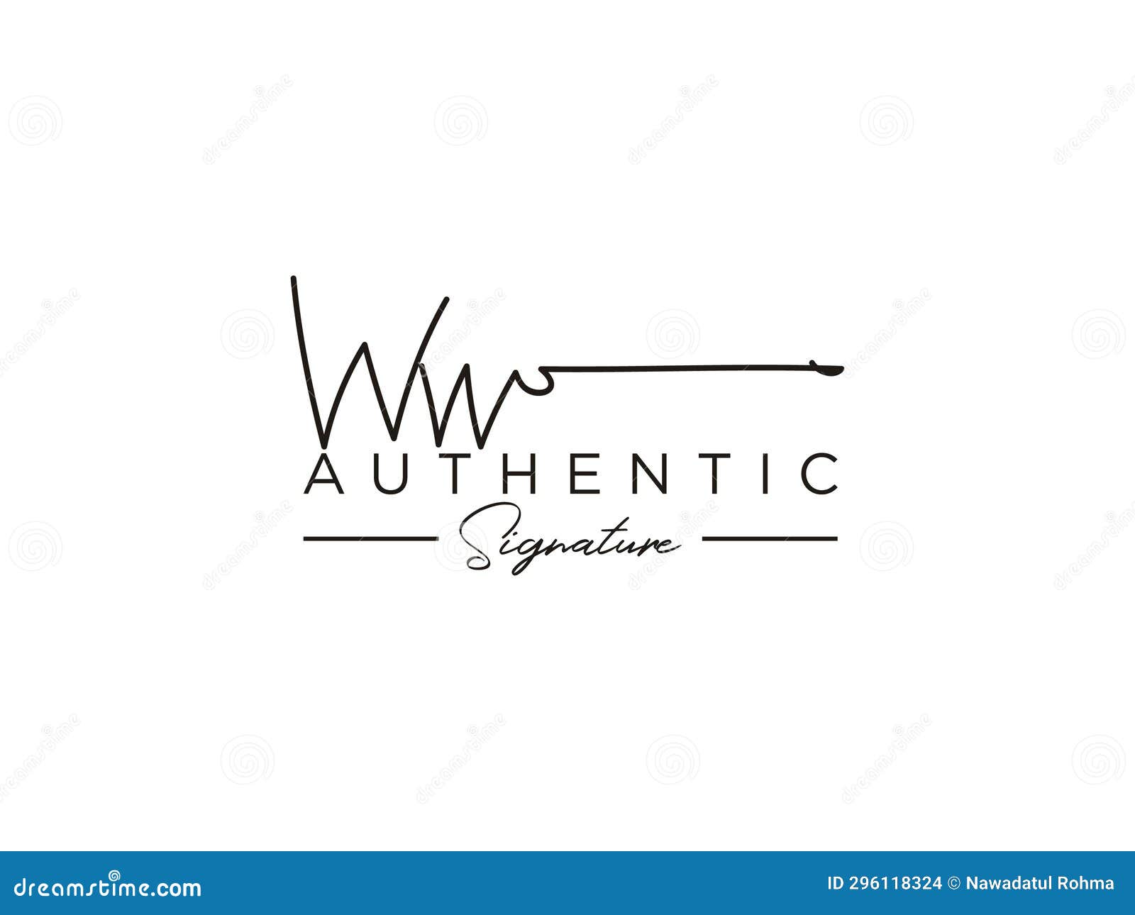 Letter WW Signature Logo Template Vector Stock Vector - Illustration of ...