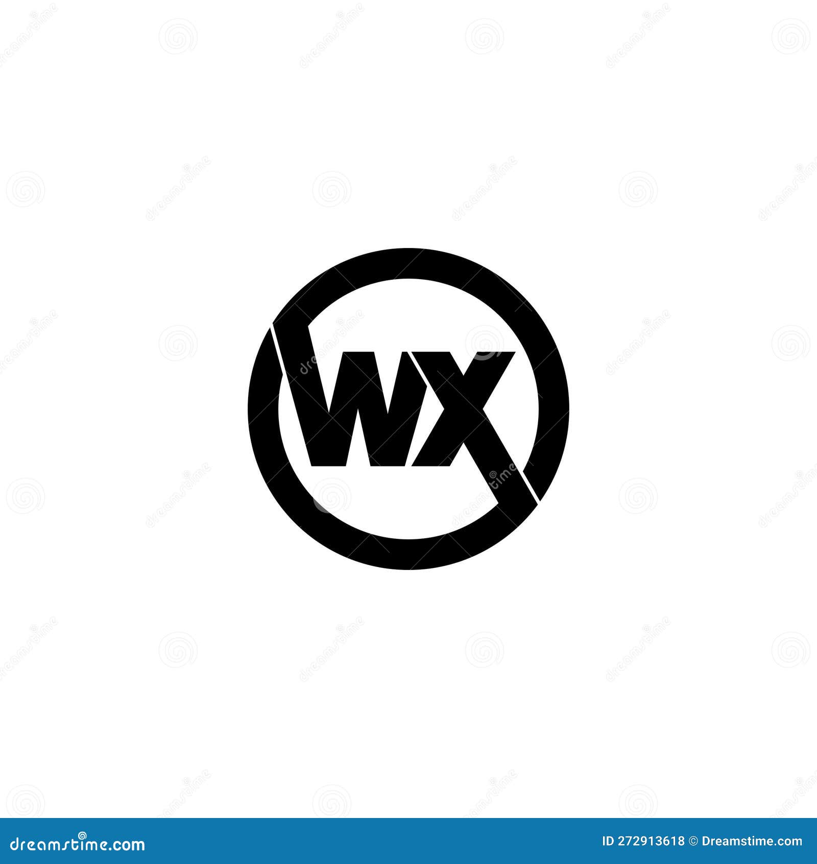 Letter WX Circle Logo Design Vector Stock Vector - Illustration of ...