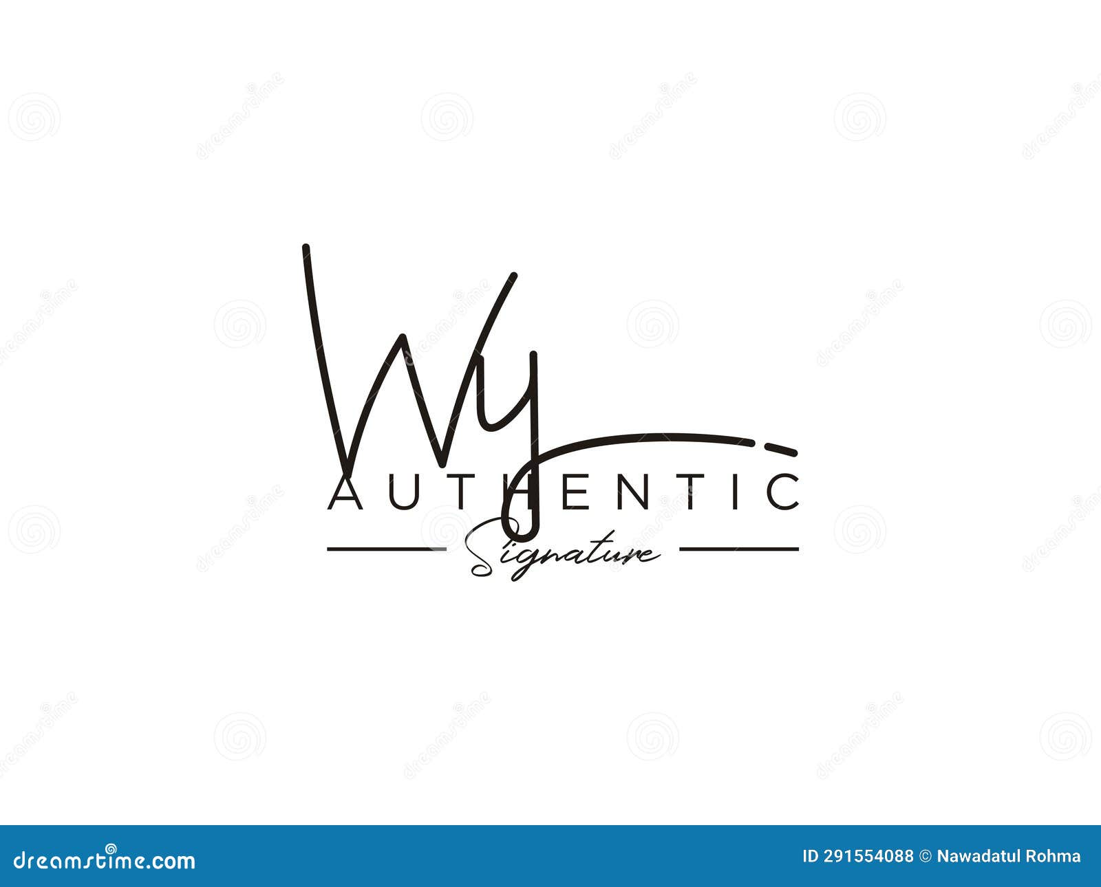 Letter WY Signature Logo Template Vector Stock Vector - Illustration of ...