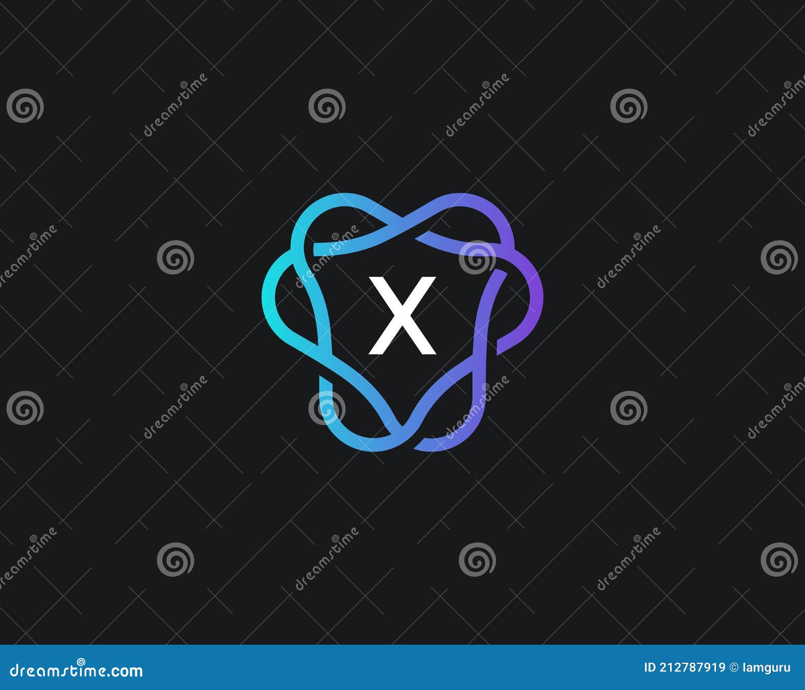 Letter X Logo Monogram, Minimal Style Identity Initial Logo. Colorful ...