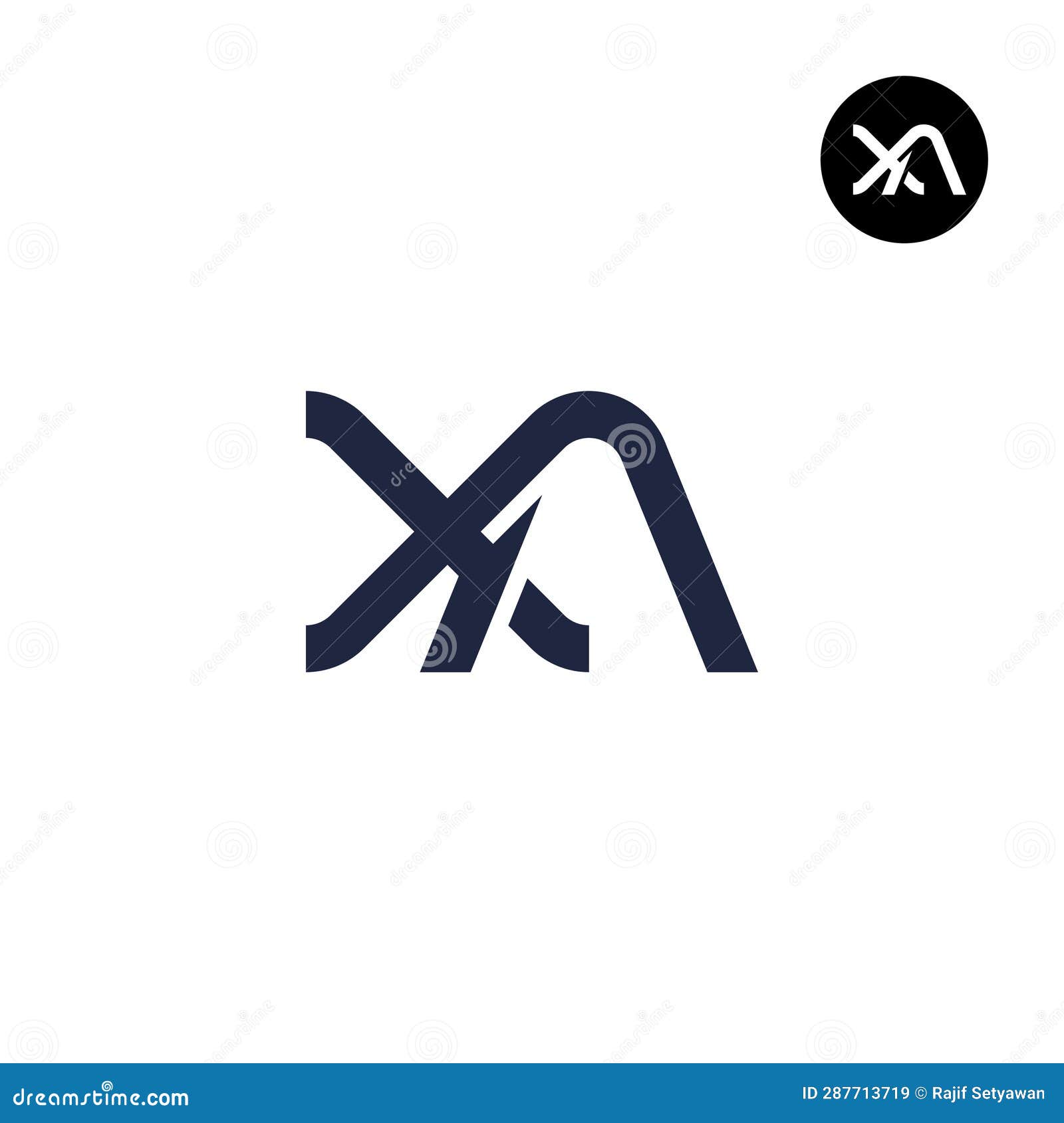 Letter XA Monogram Logo Design Stock Illustration - Illustration of ...