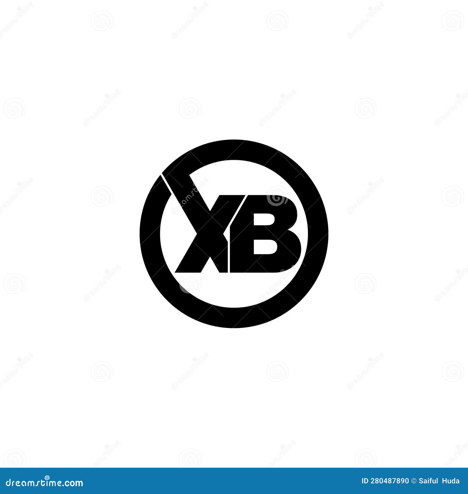 Letter XB Circle Logo Design Vector Stock Vector - Illustration of ...