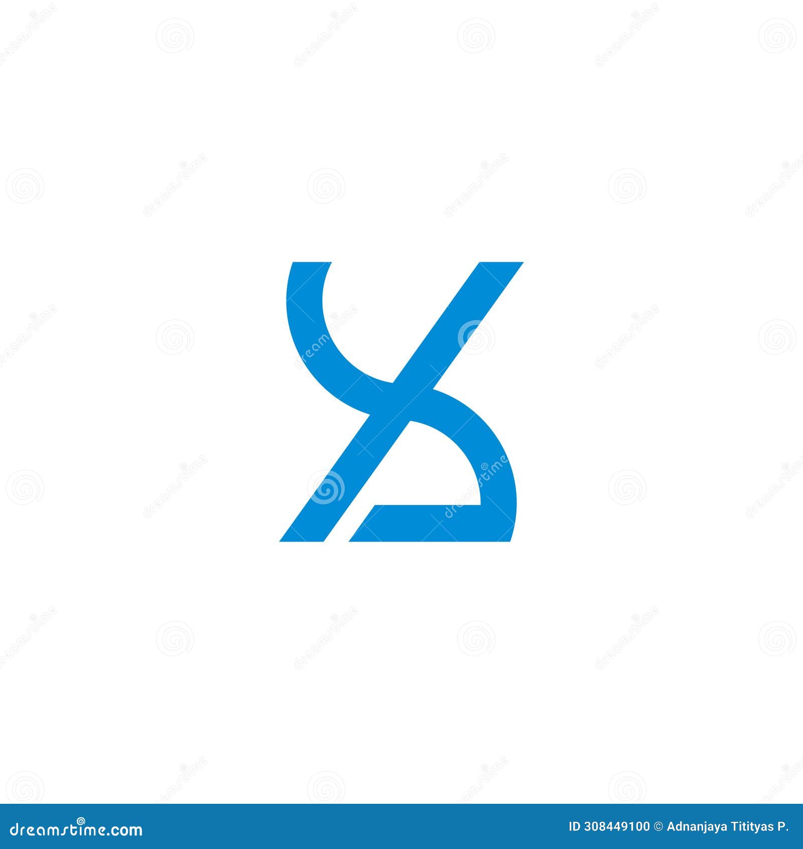 Letter Xb Simple Curves Geometric Logo Vector Stock Vector ...