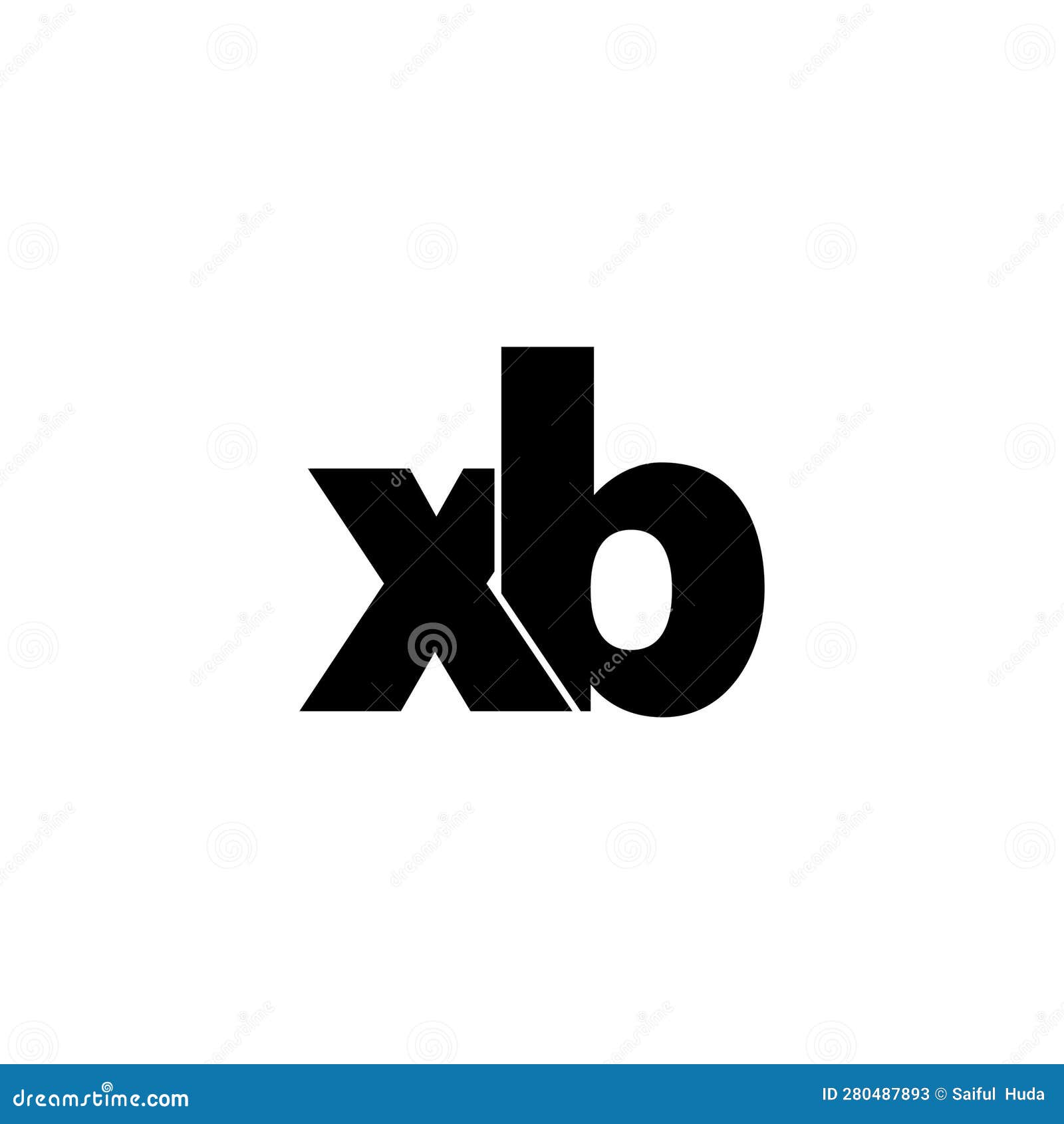 Letter XB Simple Logo Design Vector Stock Vector - Illustration of ...