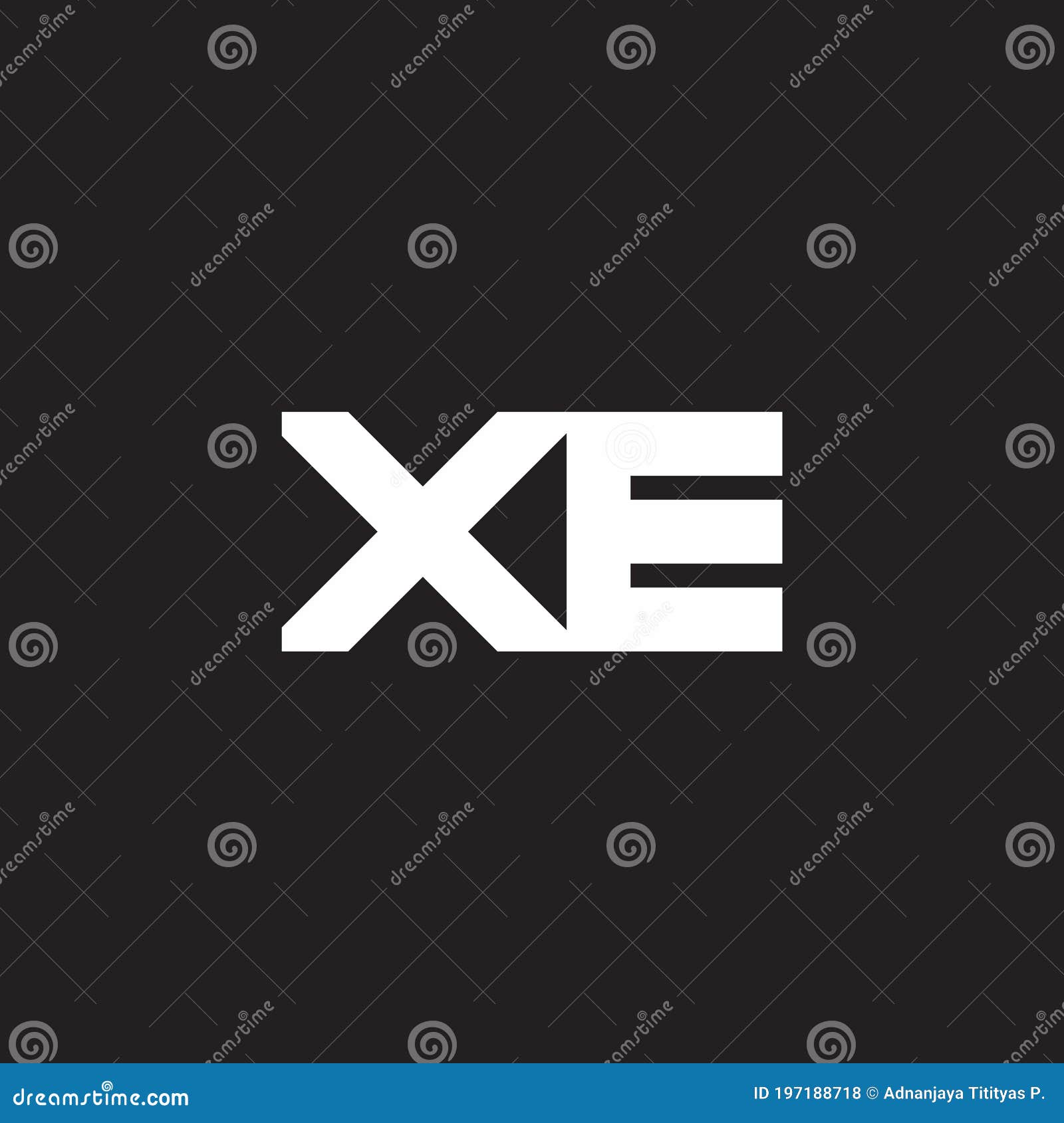 Letter Xe Motion Arrow Simple Geometric Symbol Vector Stock Vector ...