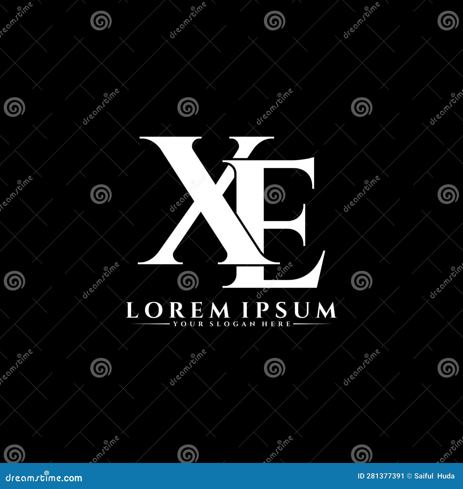Letter XE Simple Logo Design Vector Stock Vector - Illustration of ...