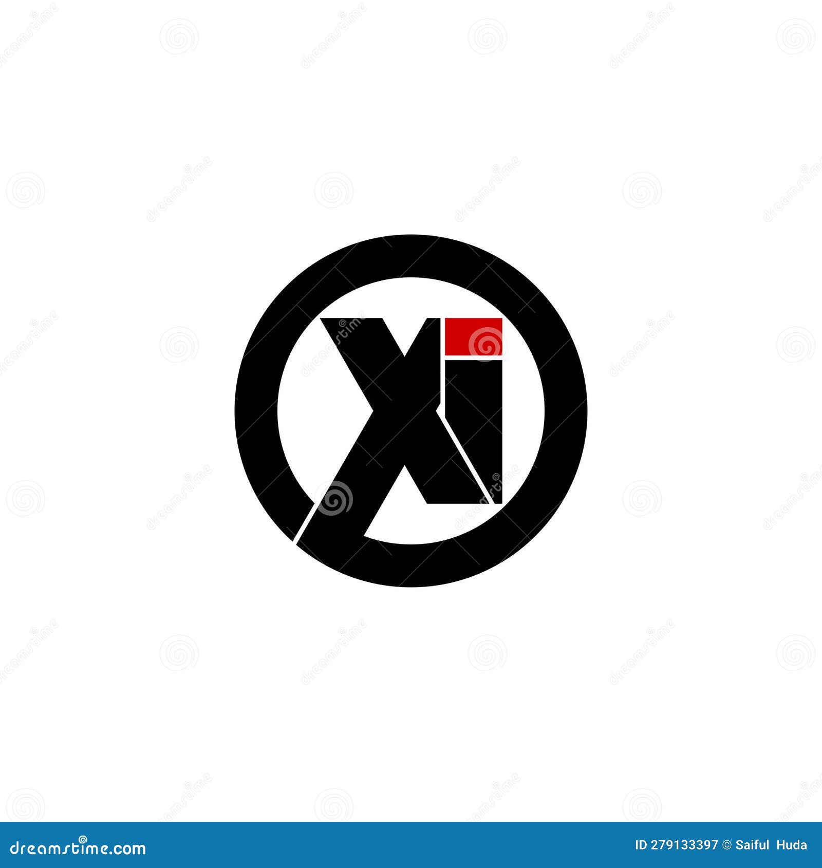 Letter XI Circle Logo Design Vector Stock Vector - Illustration of ...
