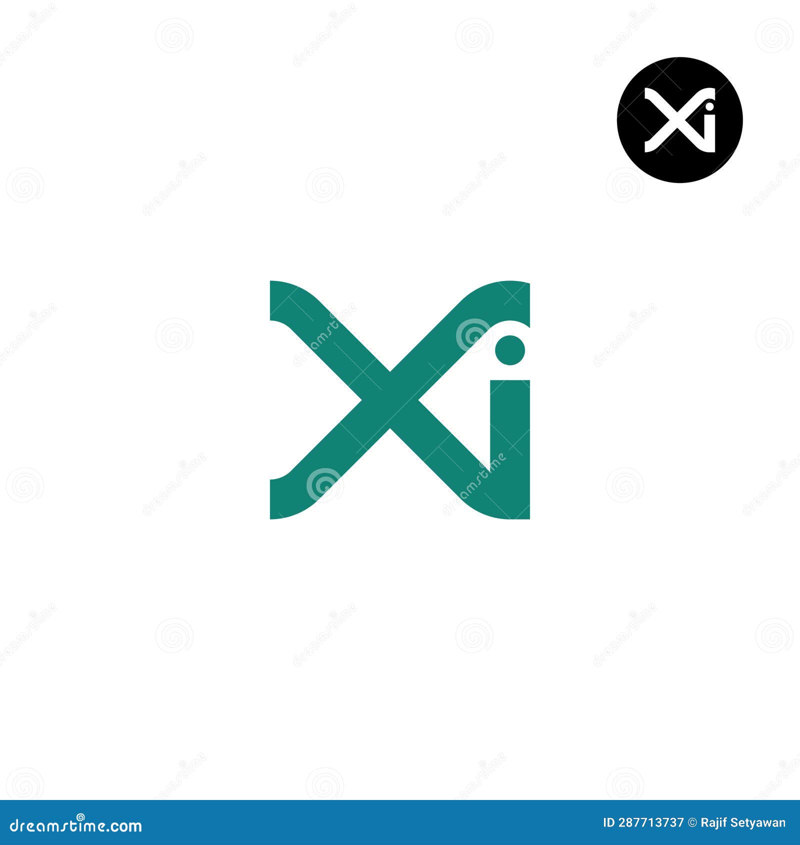Letter XI Monogram Logo Design Stock Illustration - Illustration of ...