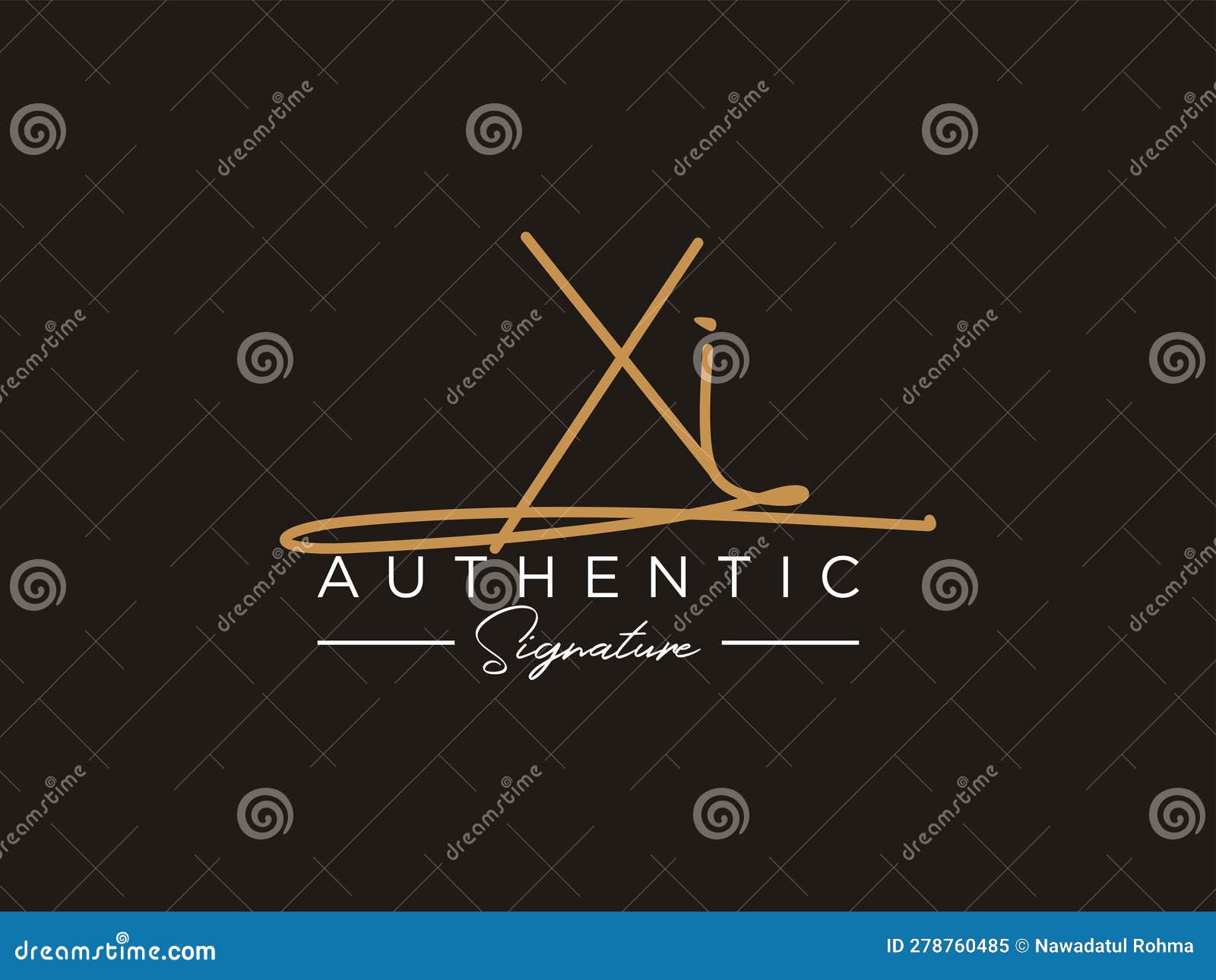 Letter XI Signature Logo Template Vector Stock Vector - Illustration of ...