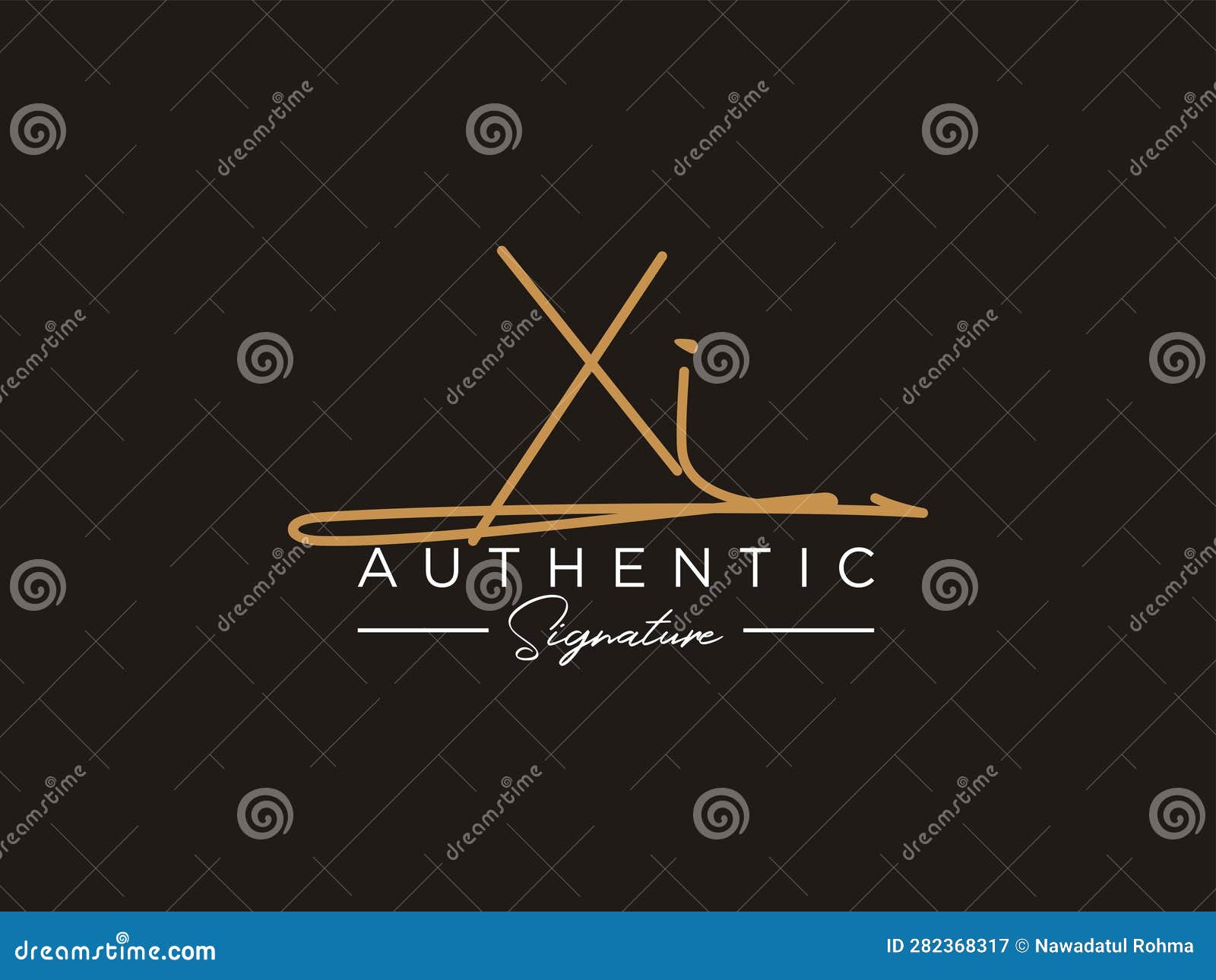 Letter XI Signature Logo Template Vector Stock Vector - Illustration of ...
