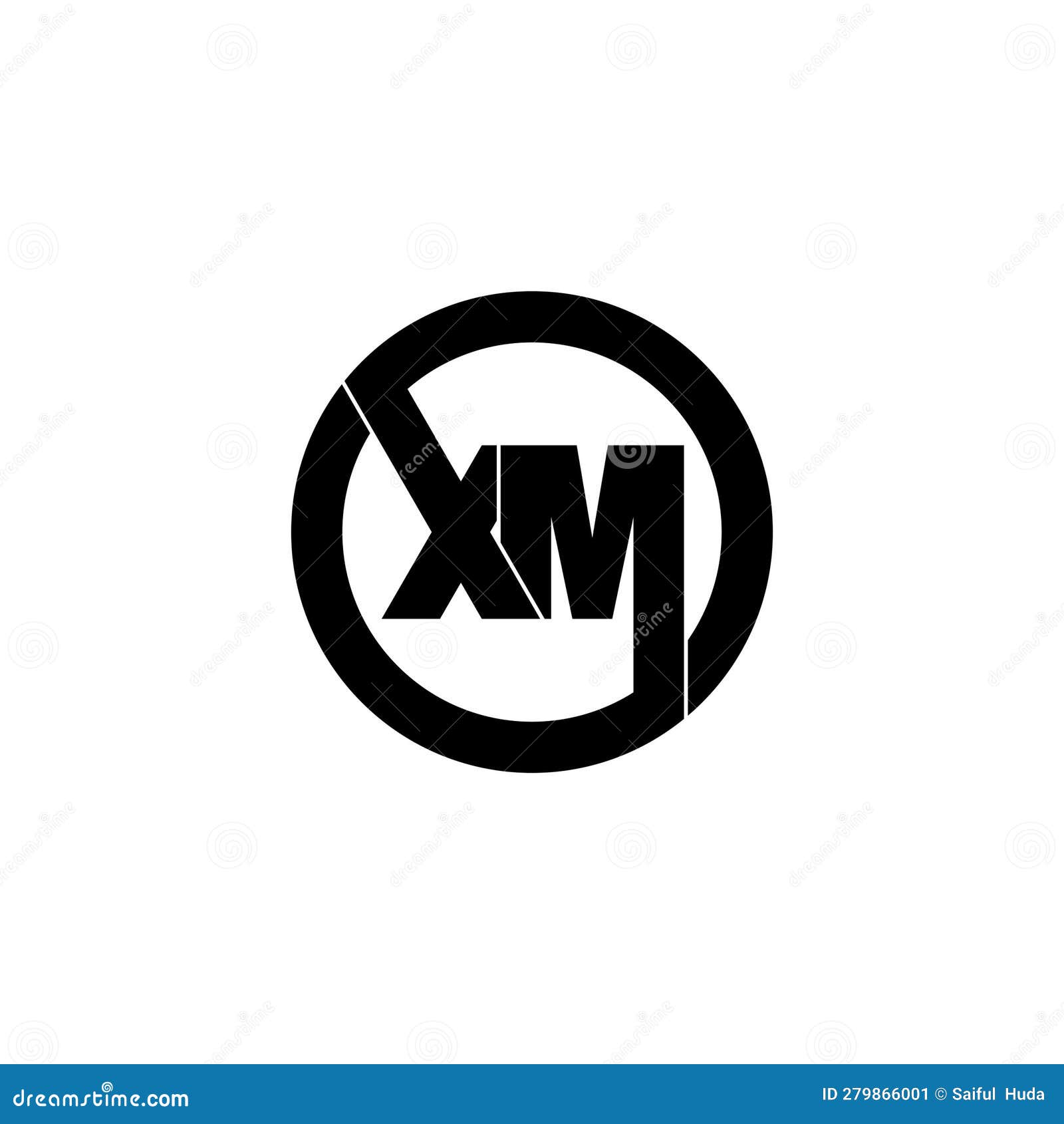 Letter XM Circle Logo Design Vector Stock Vector - Illustration of ...