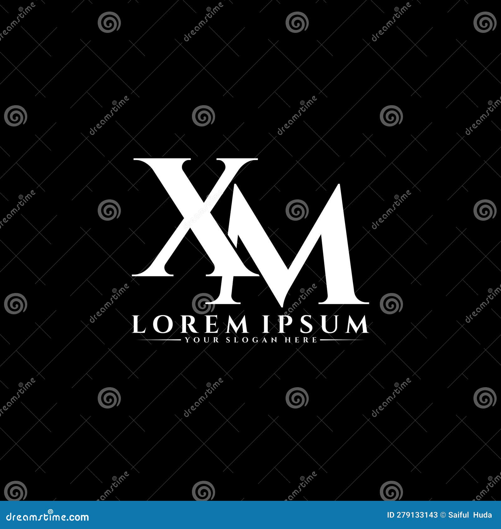 Letter XM Luxury Logo Design Vector Stock Vector - Illustration of ...
