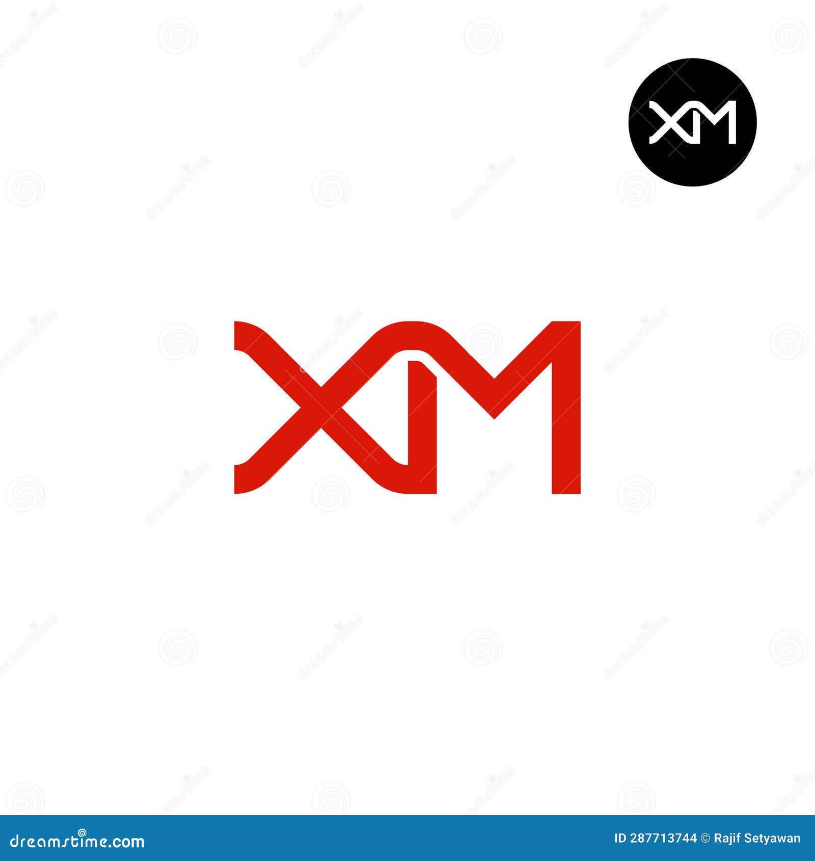 Letter XM Monogram Logo Design Stock Illustration - Illustration of ...