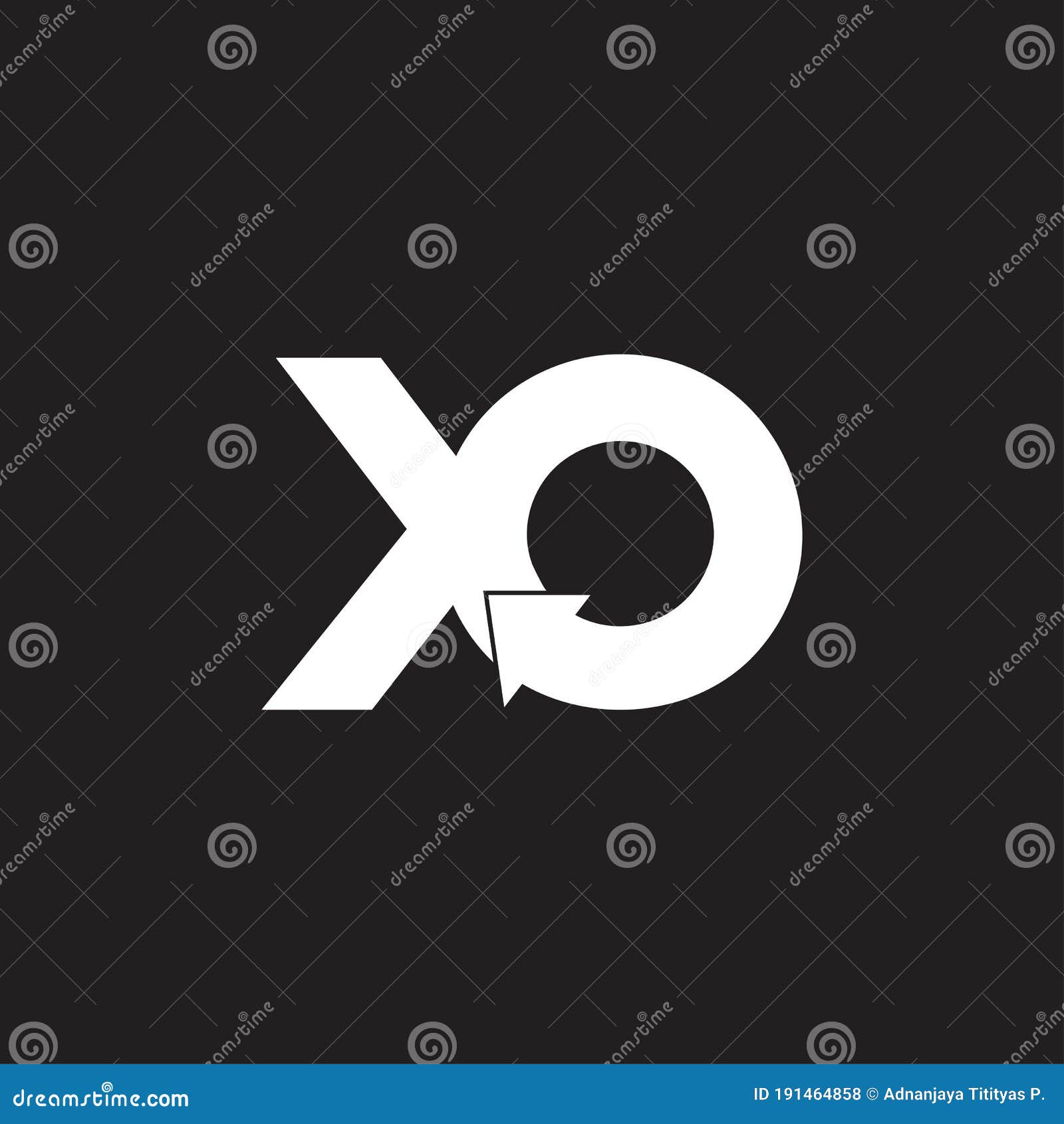 Letter Xo Circle Geometric Arrow Logo Vector Stock Vector ...
