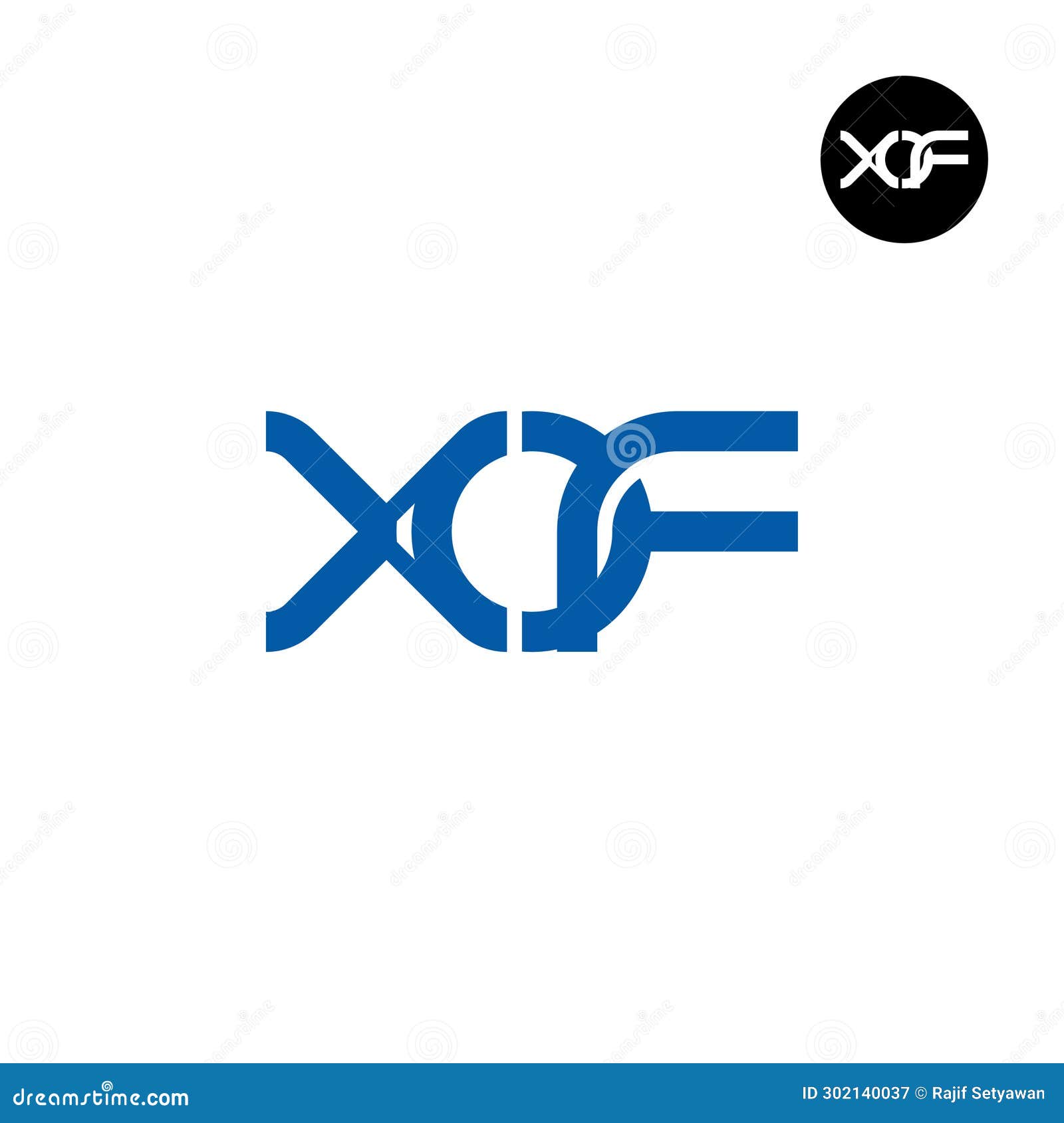 Letter XOF Monogram Logo Design Stock Illustration - Illustration of ...