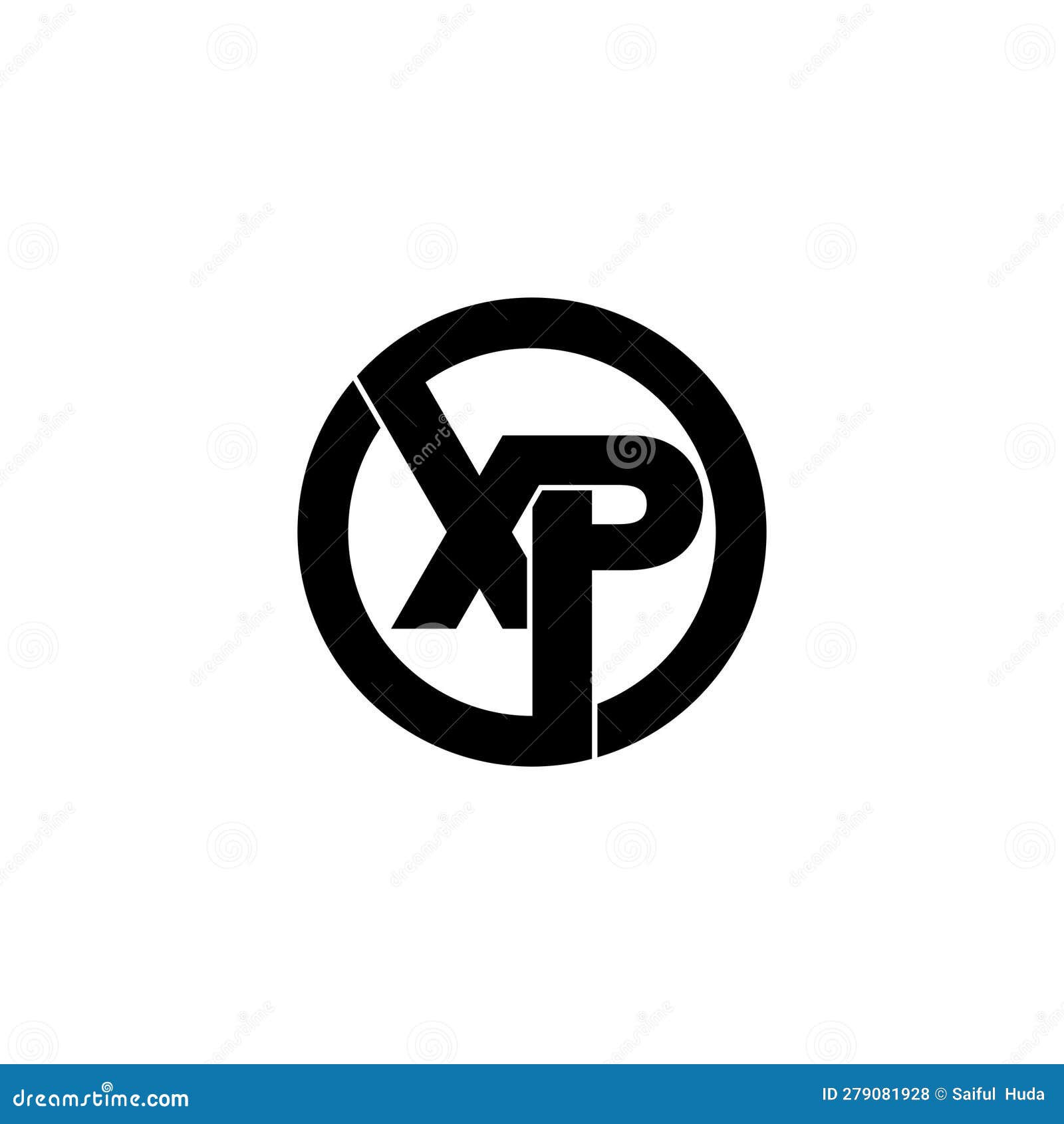 Letter XP Circle Logo Design Vector Stock Vector - Illustration of ...