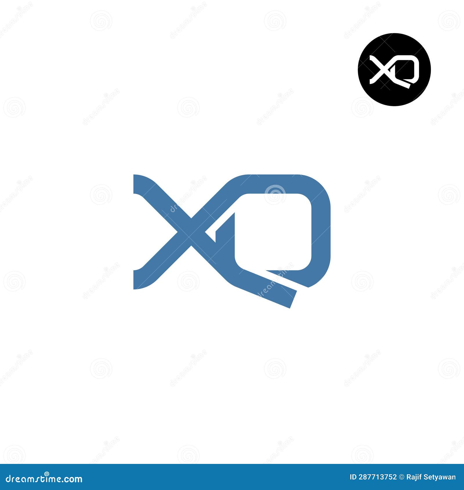 Letter XQ Monogram Logo Design Stock Illustration - Illustration of ...