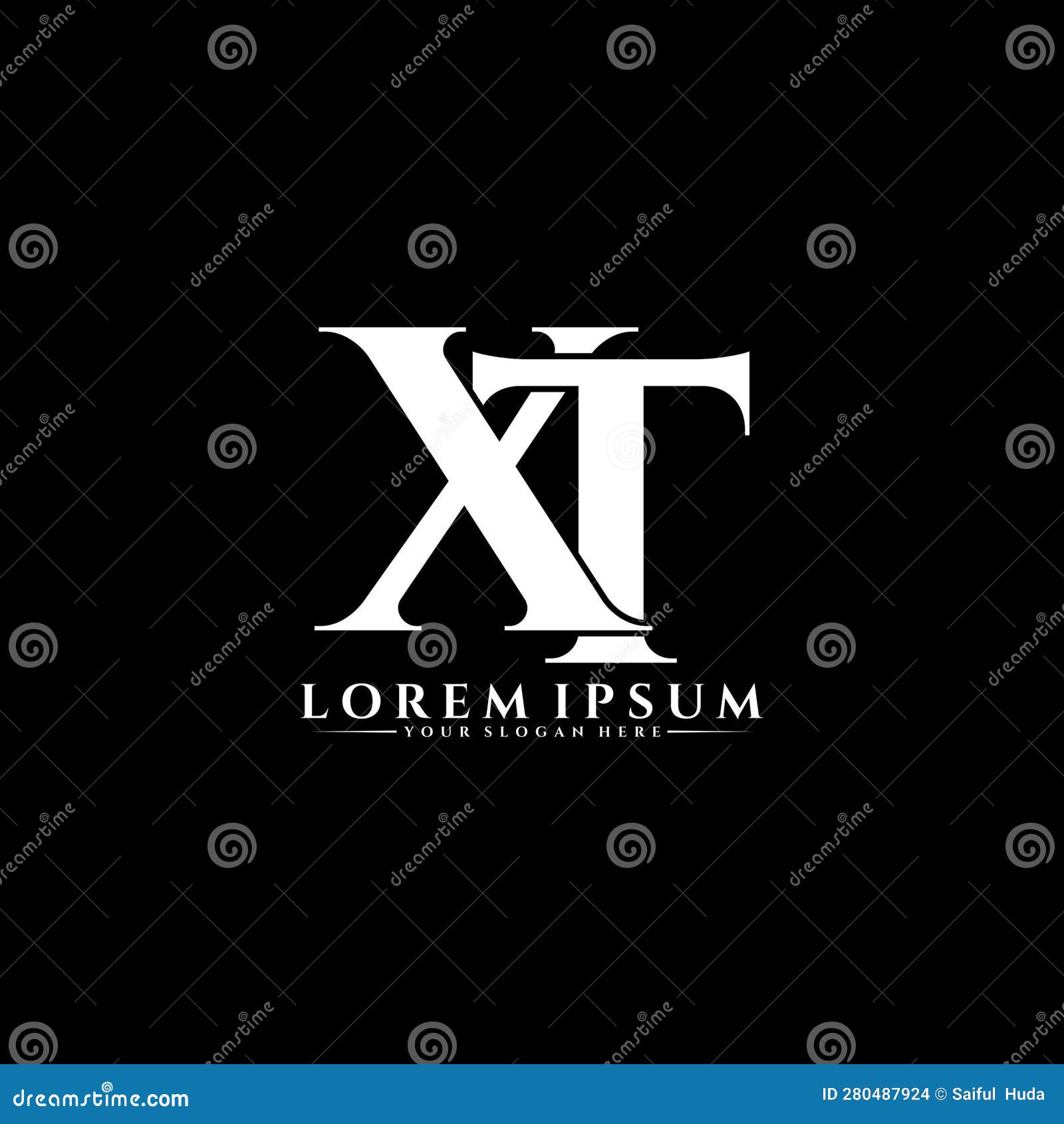 Letter XT Luxury Logo Design Vector Stock Vector - Illustration of ...
