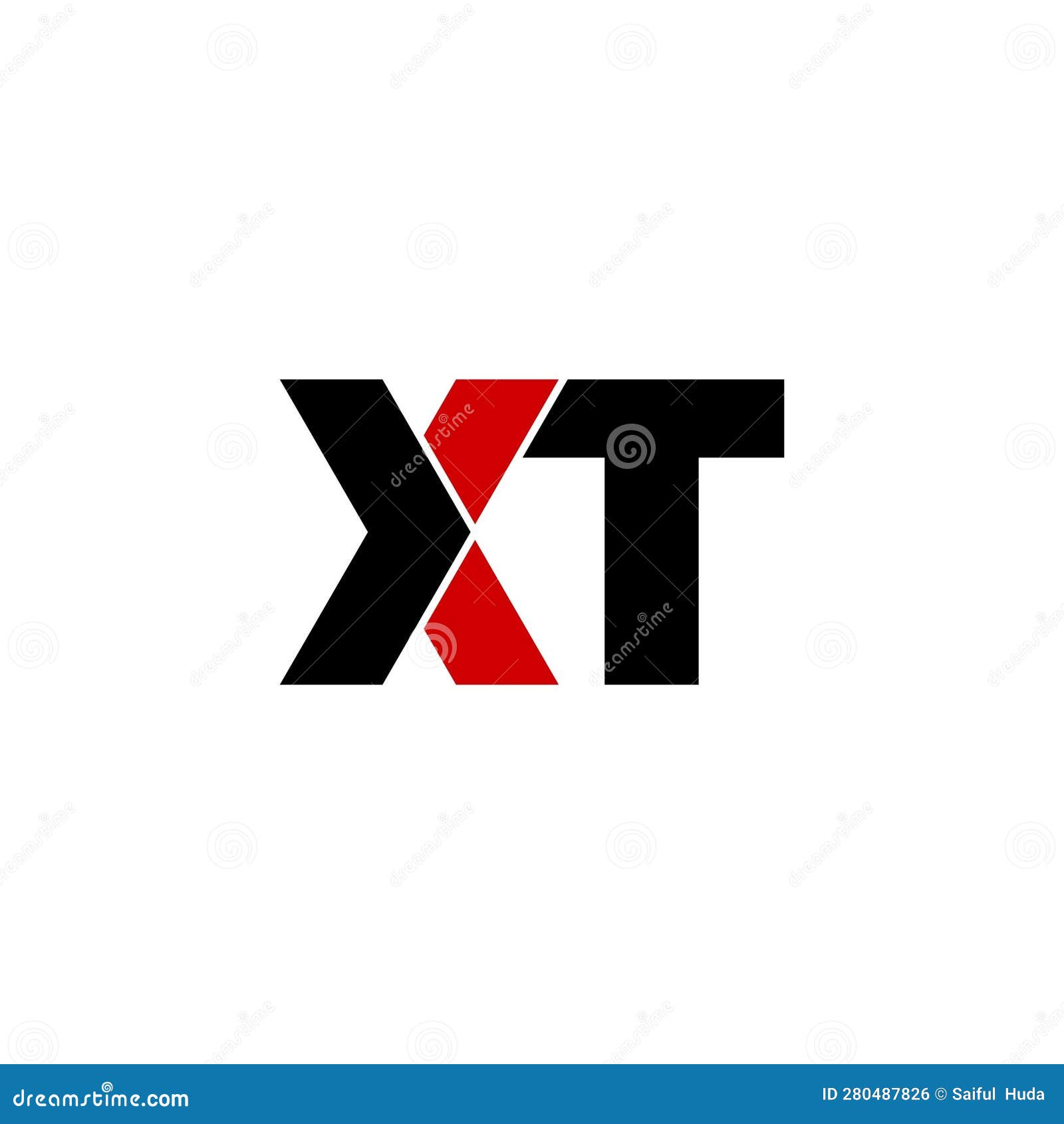 Letter XT Simple Logo Design Vector Stock Vector - Illustration of ...